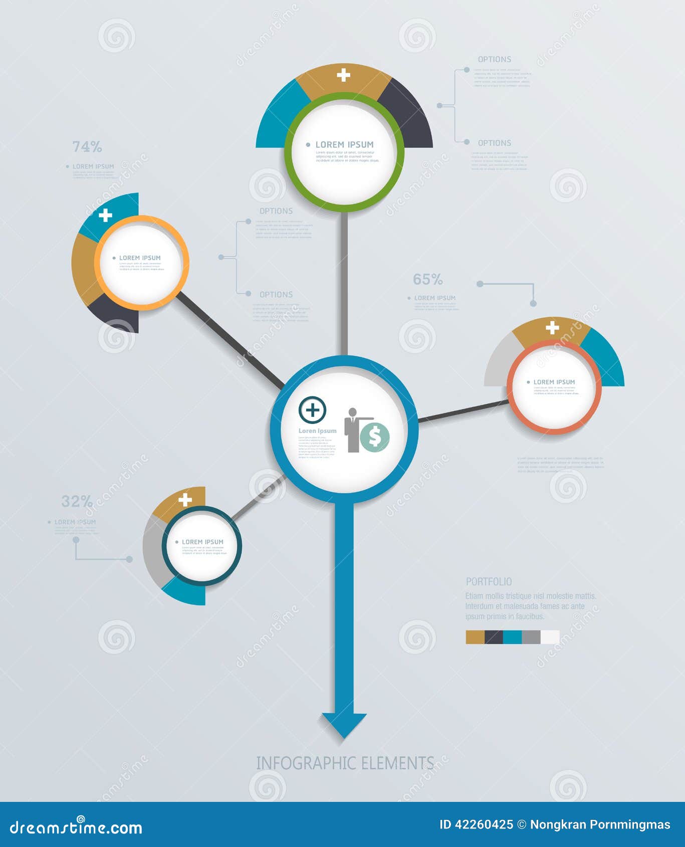 Simply Infographic Step by Step Template Stock Vector - Illustration of ...