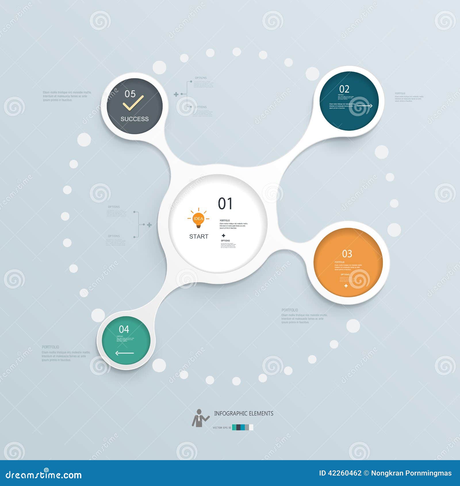 Simply Infographic Step by Step Template Stock Vector - Illustration of ...