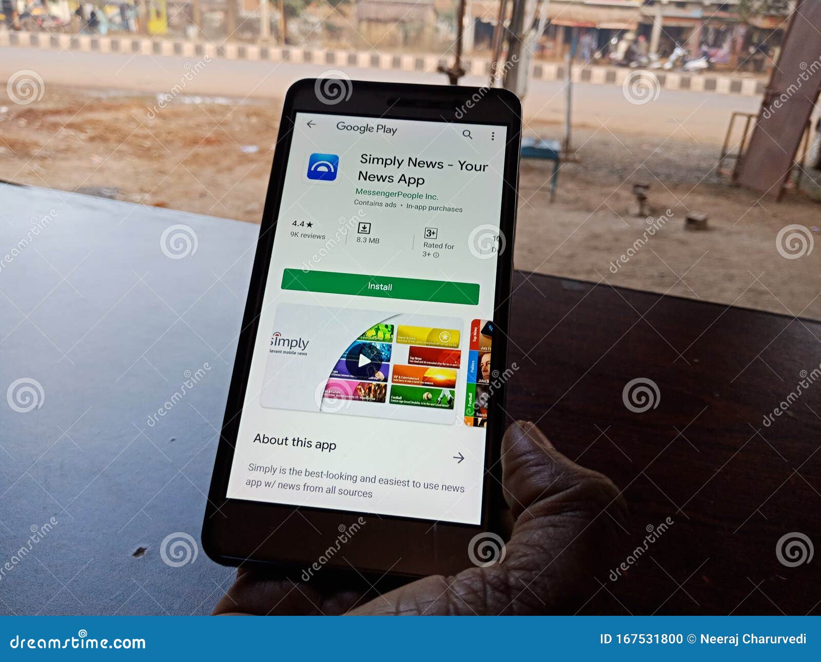 Simply News App Software Application Presented on Digital Screen at ...