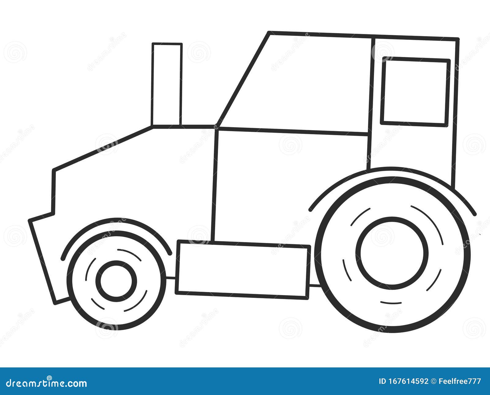 Tractor, Coloring Pages, Geometric Figures, Learning Sheets for ...