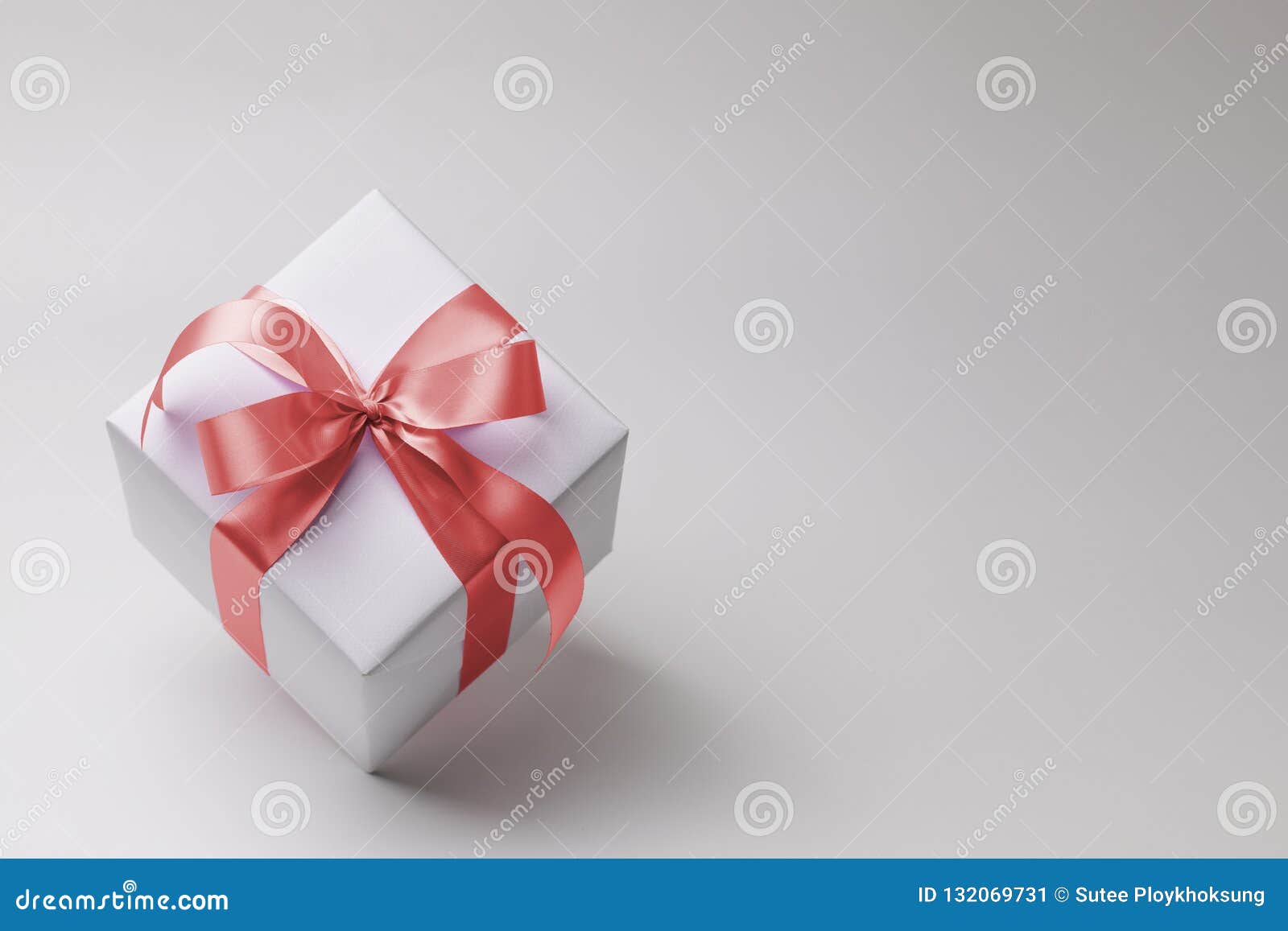 Simply White Gift Box on White Background Stock Image - Image of ...