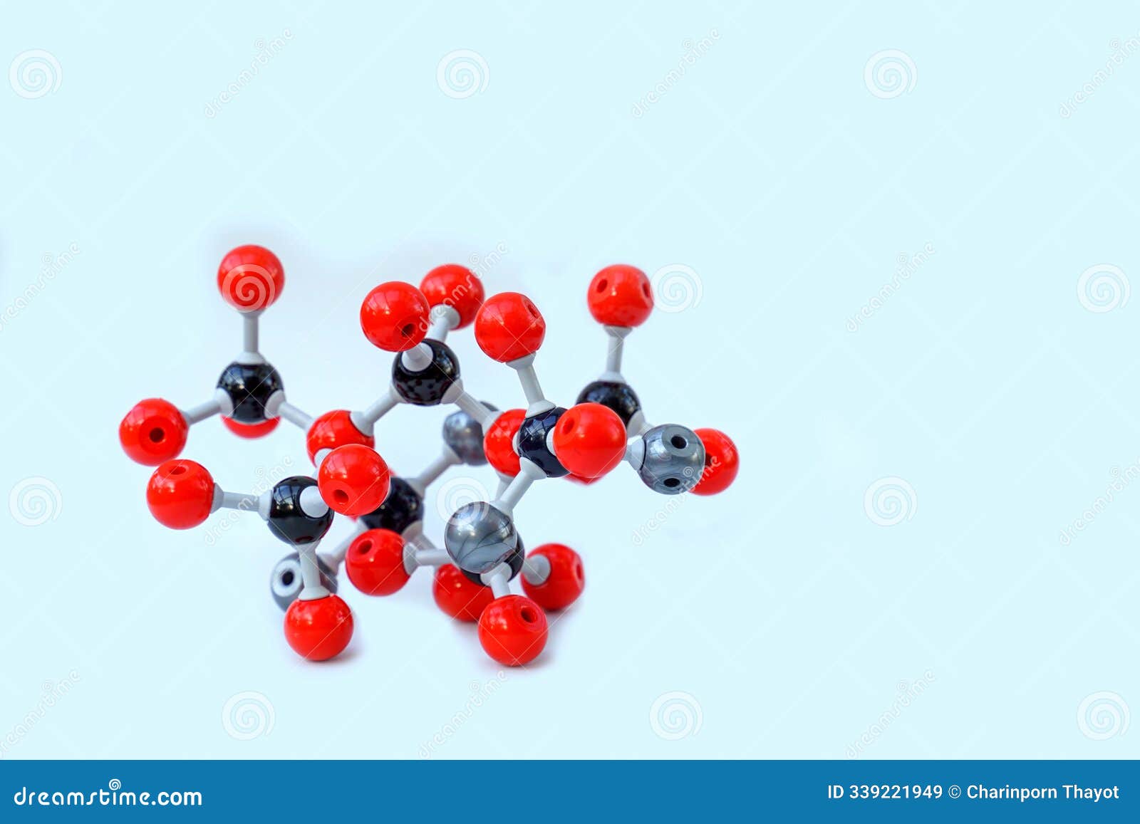 Simulate Shape Of Covalent Molecules On White Background. Stock Image ...