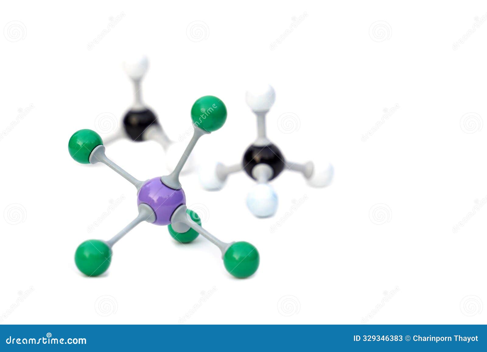 Simulate Shape of Covalent Molecules on White Background. Stock Image ...