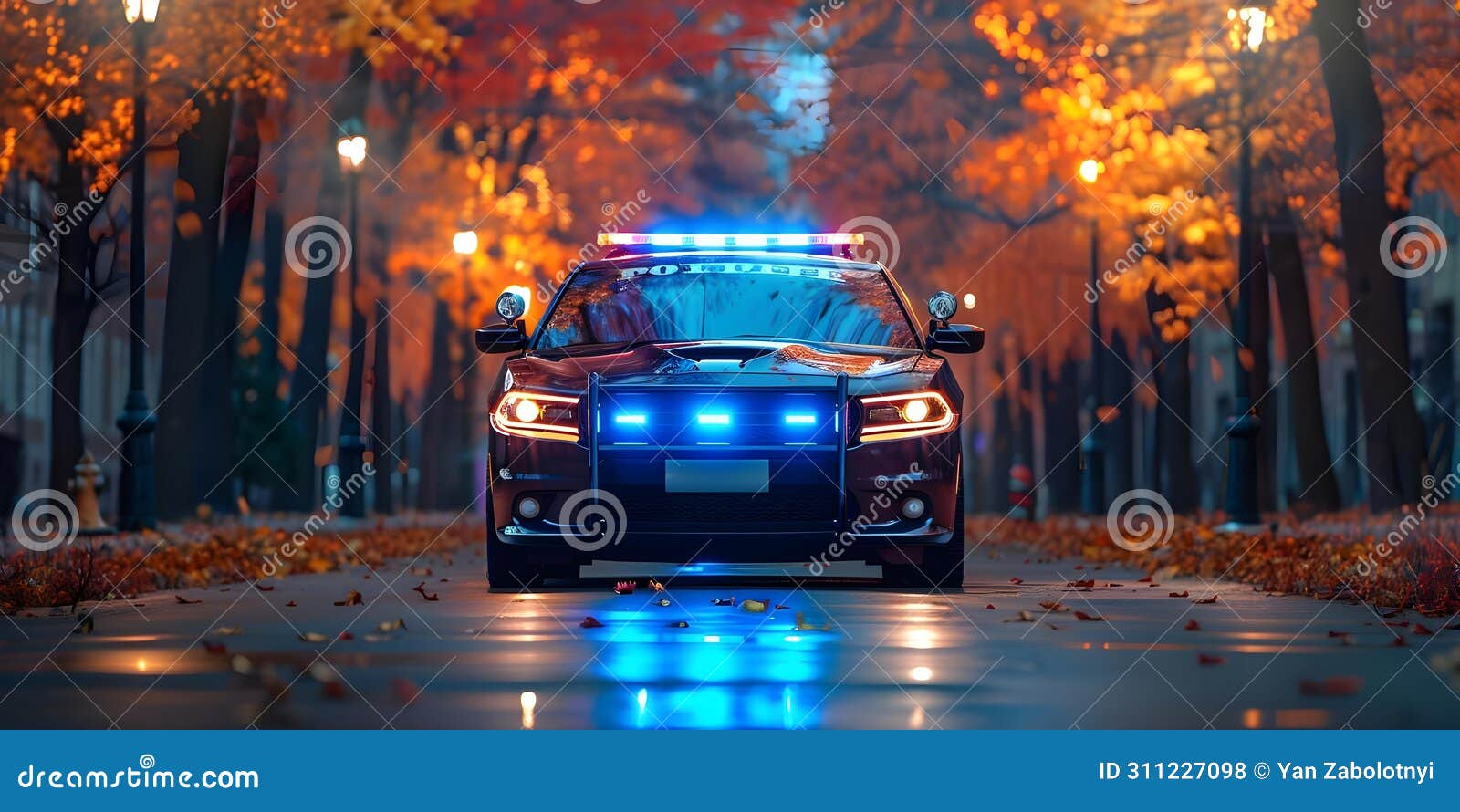 Simulated Police Car Emergency Lights: a Graphic Design Creation ...