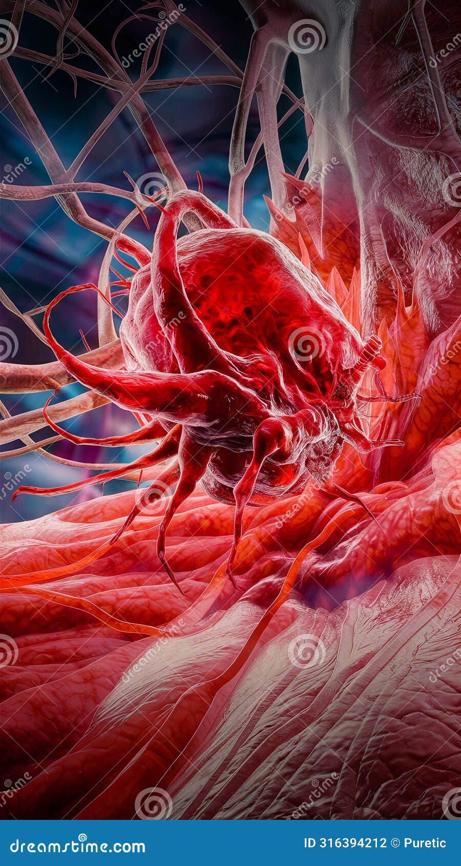 Simulation 3d Parasite in Any Part of Human Body, Simulation from ...