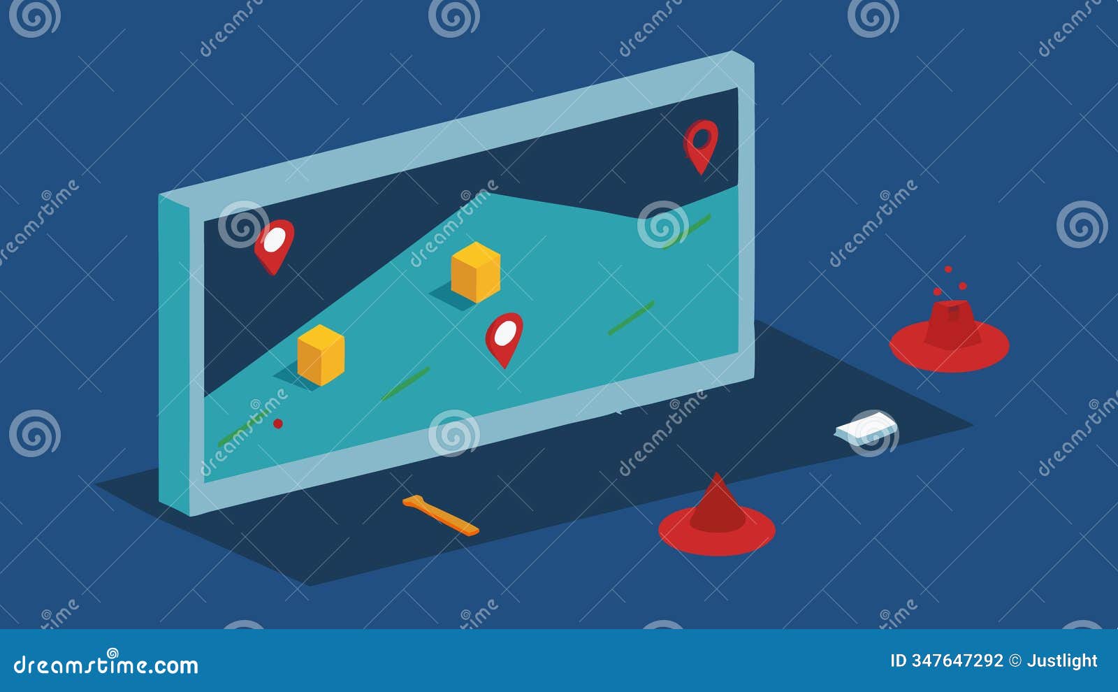 Simulation of Events a Visualization of a Timeline on a Screen Showing ...