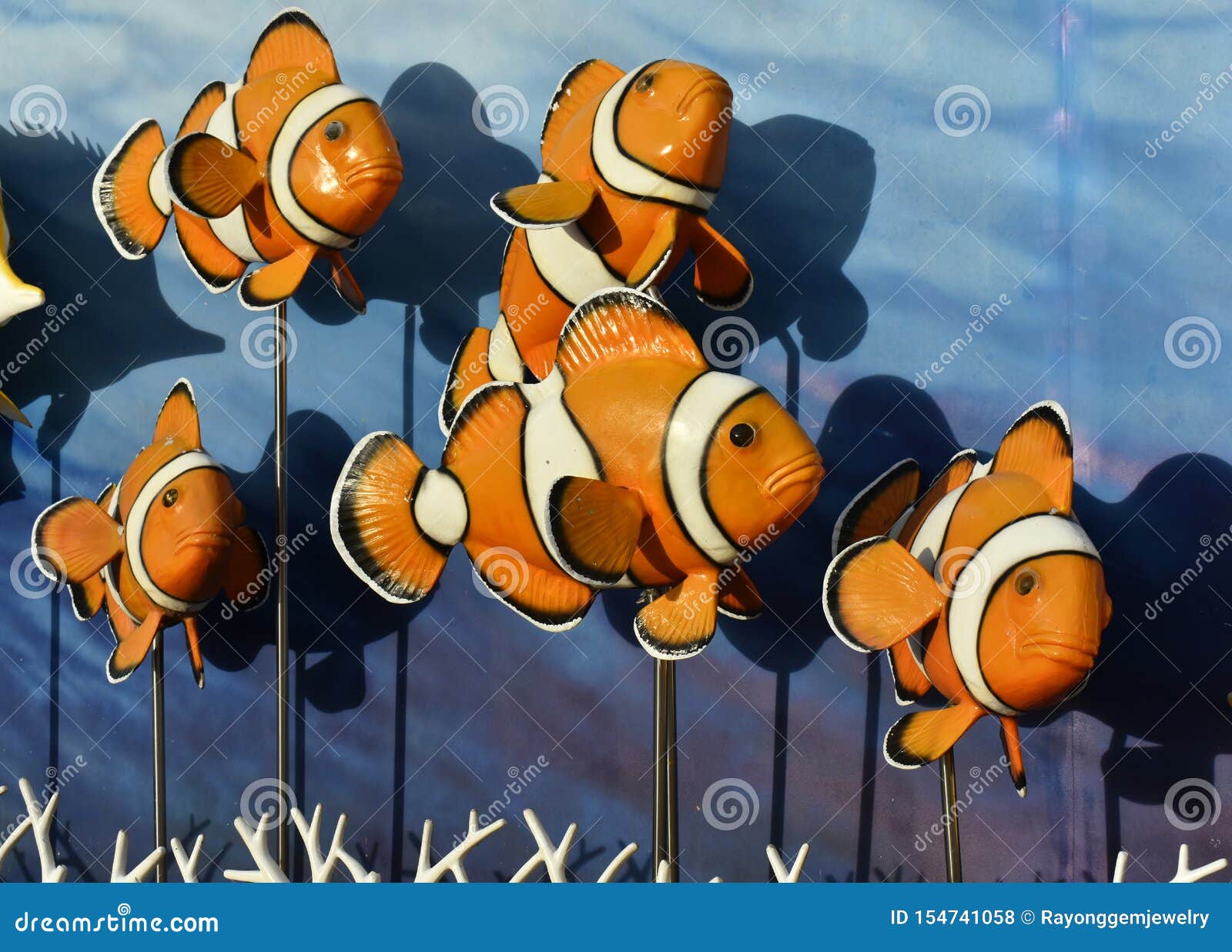 Simulation Fish in Front of the Aquarium that Looks Real Editorial ...