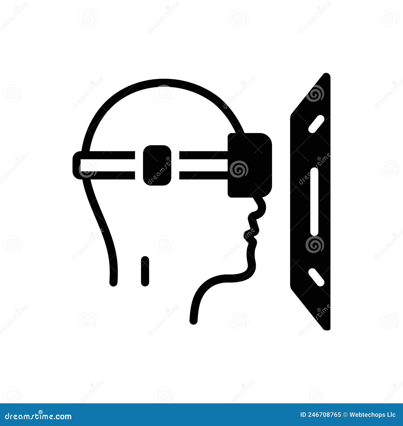 Black Solid Icon for Simulation, Reality and Virtual Stock Vector - Illustration of sign, symbol ...