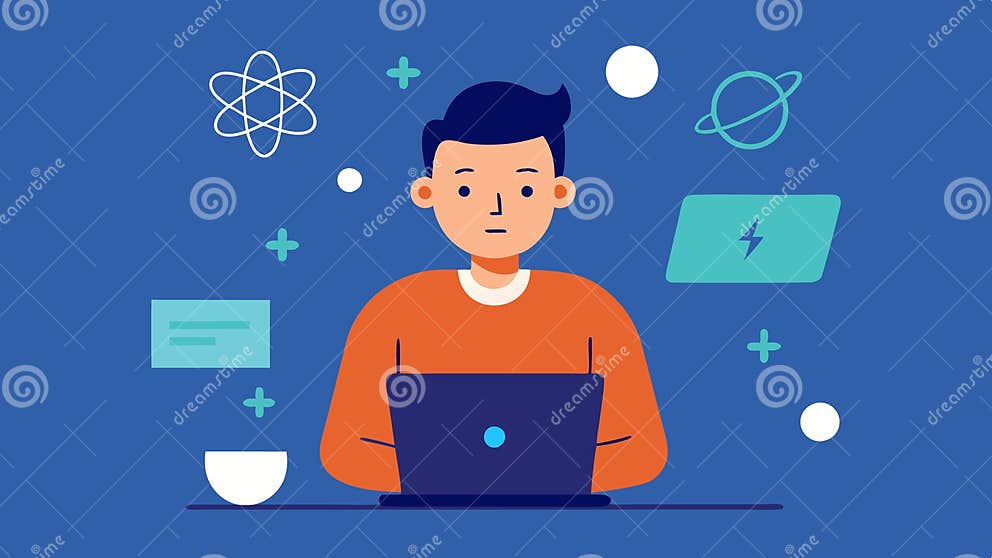 Simulation in Progress an Engineer Engaged in Programming a Quantum ...