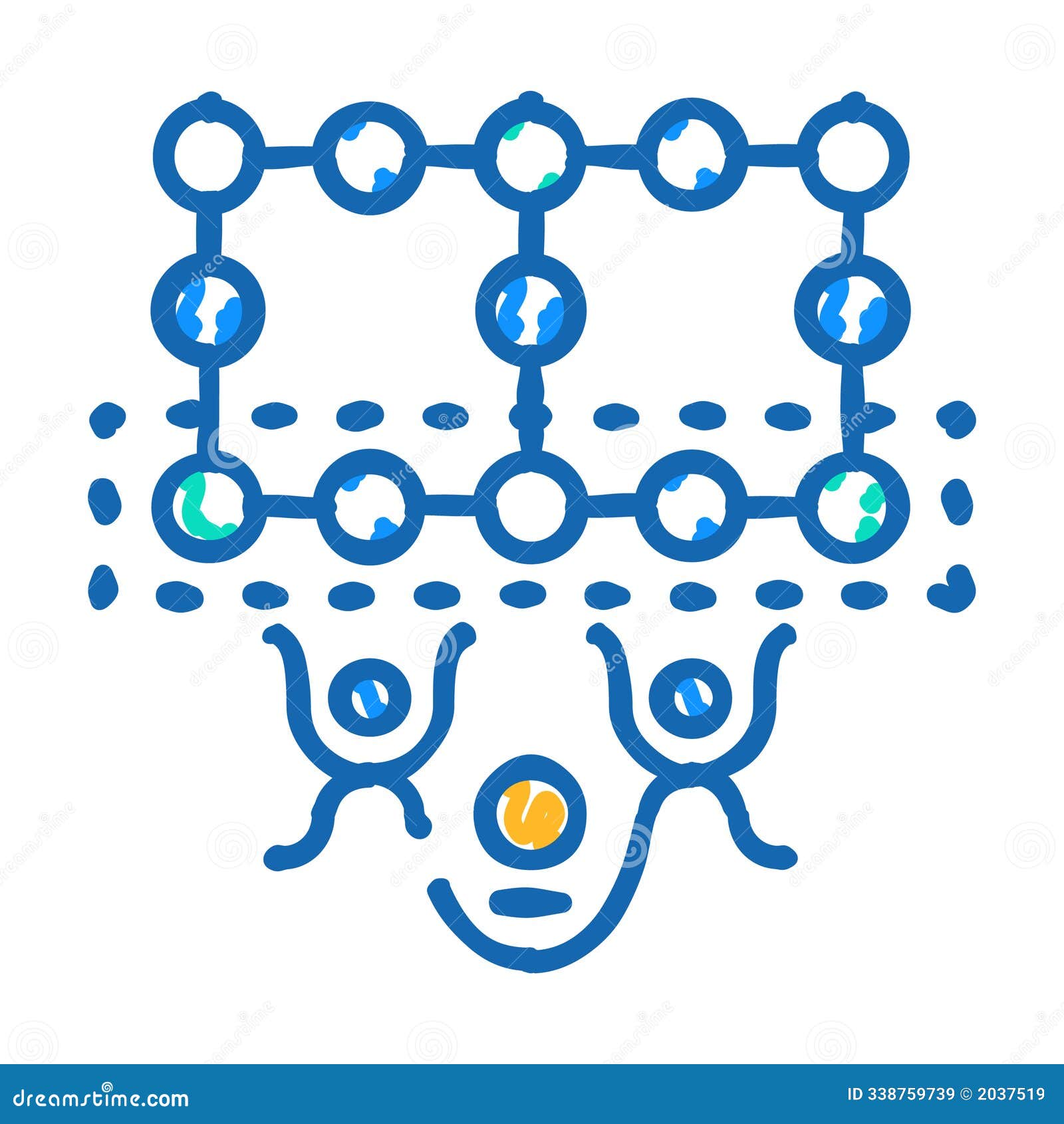 Simulation Quantum Technology Icon Doodle Illustration Stock Vector ...