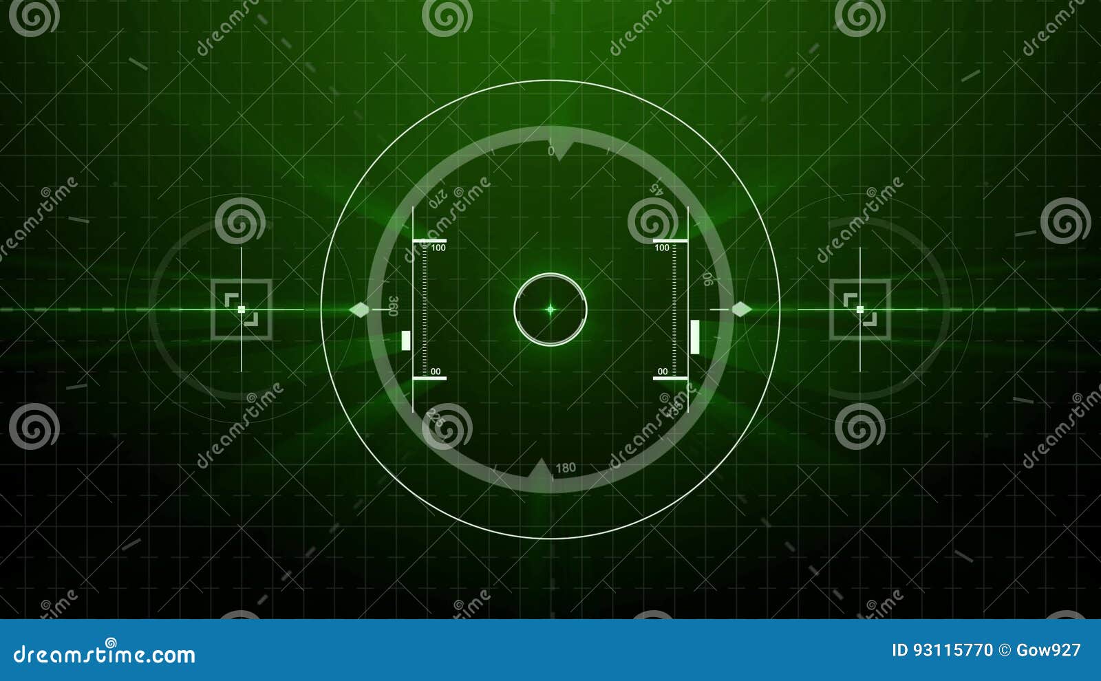 Simulation Radar Target Lock on Interface or Auto Pilot Control Screen ...