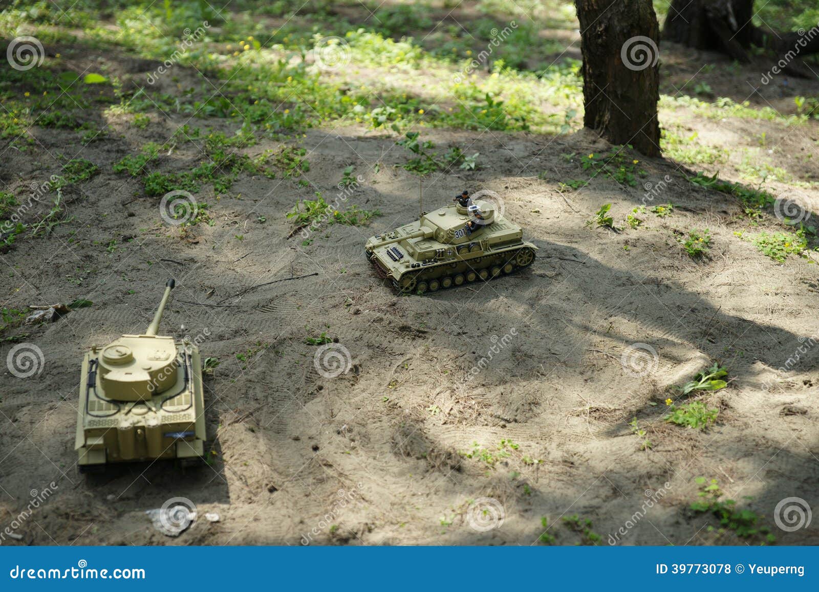 Simulation of Remote Control Model Tank. Stock Photo - Image of army ...