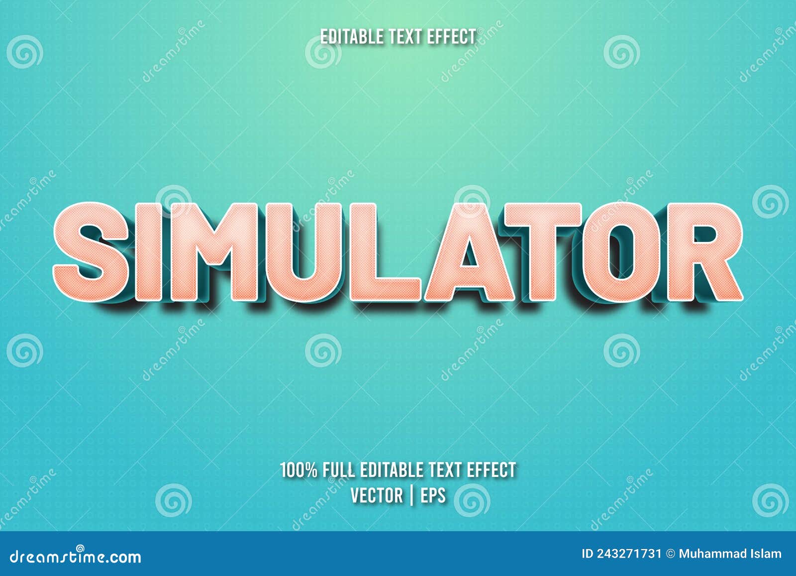 Simulator Editable Text Effect Cartoon Style Stock Vector ...