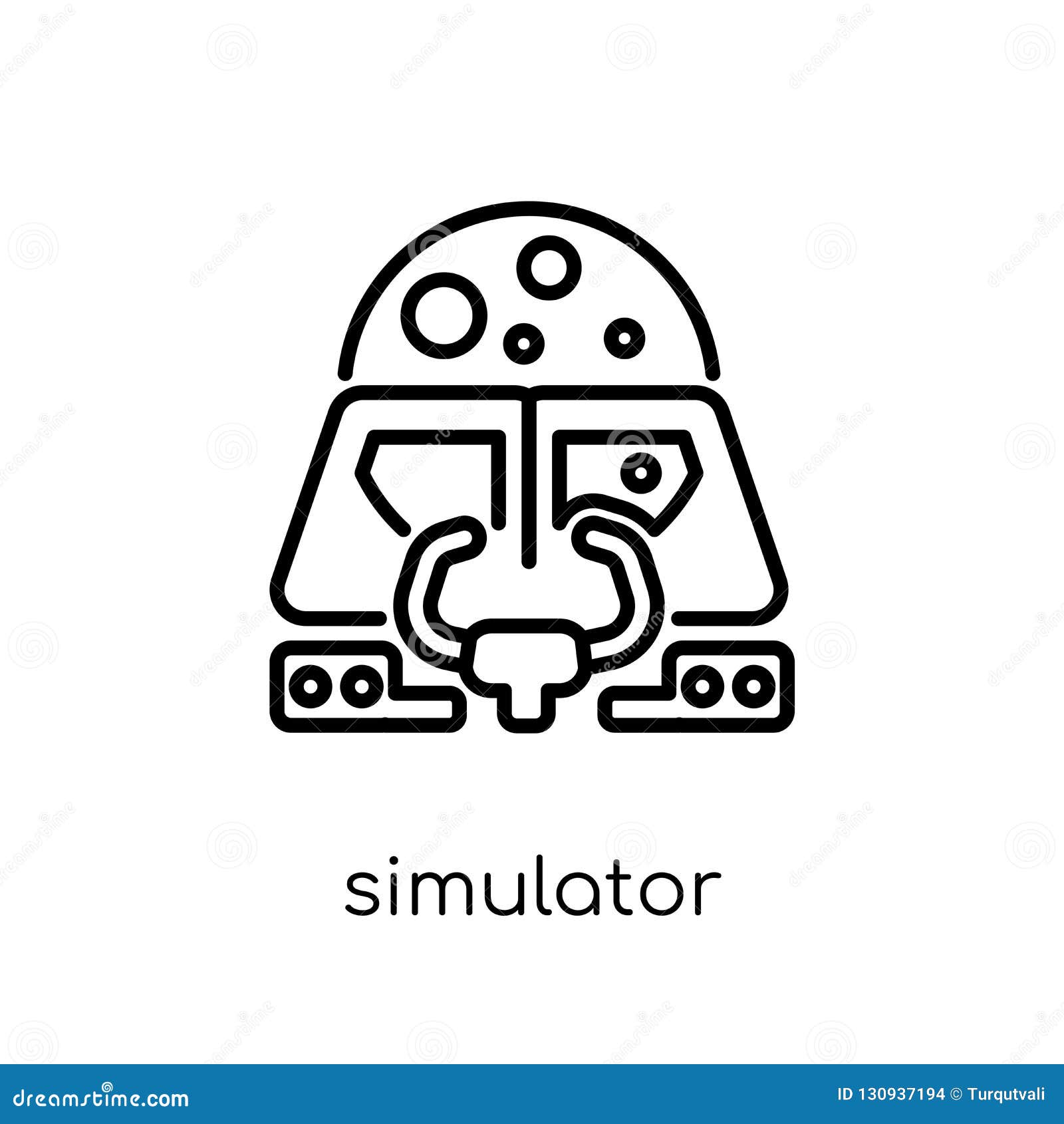 Simulator Icon from Astronomy Collection. Stock Vector - Illustration ...
