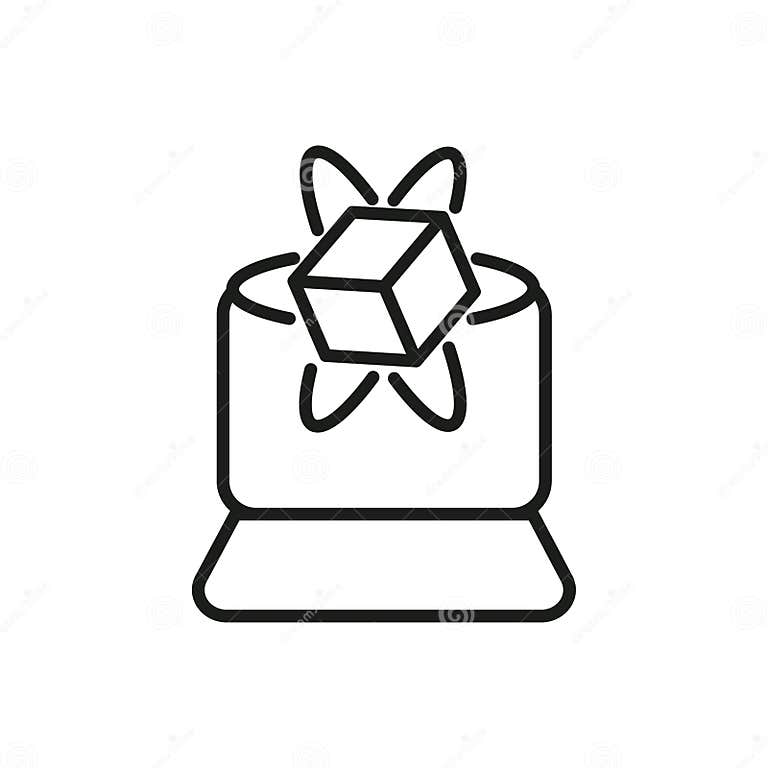 Simulator Icon Flat Line Symbol Set Stock Illustration - Illustration ...