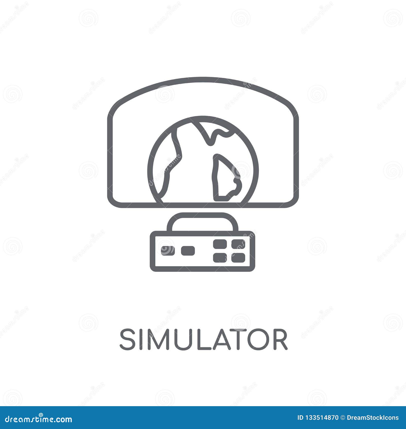 Simulator Linear Icon. Modern Outline Simulator Logo Concept on Stock ... Simulator Linear Icon. Modern Outline Simulator Logo Concept on Stock ...