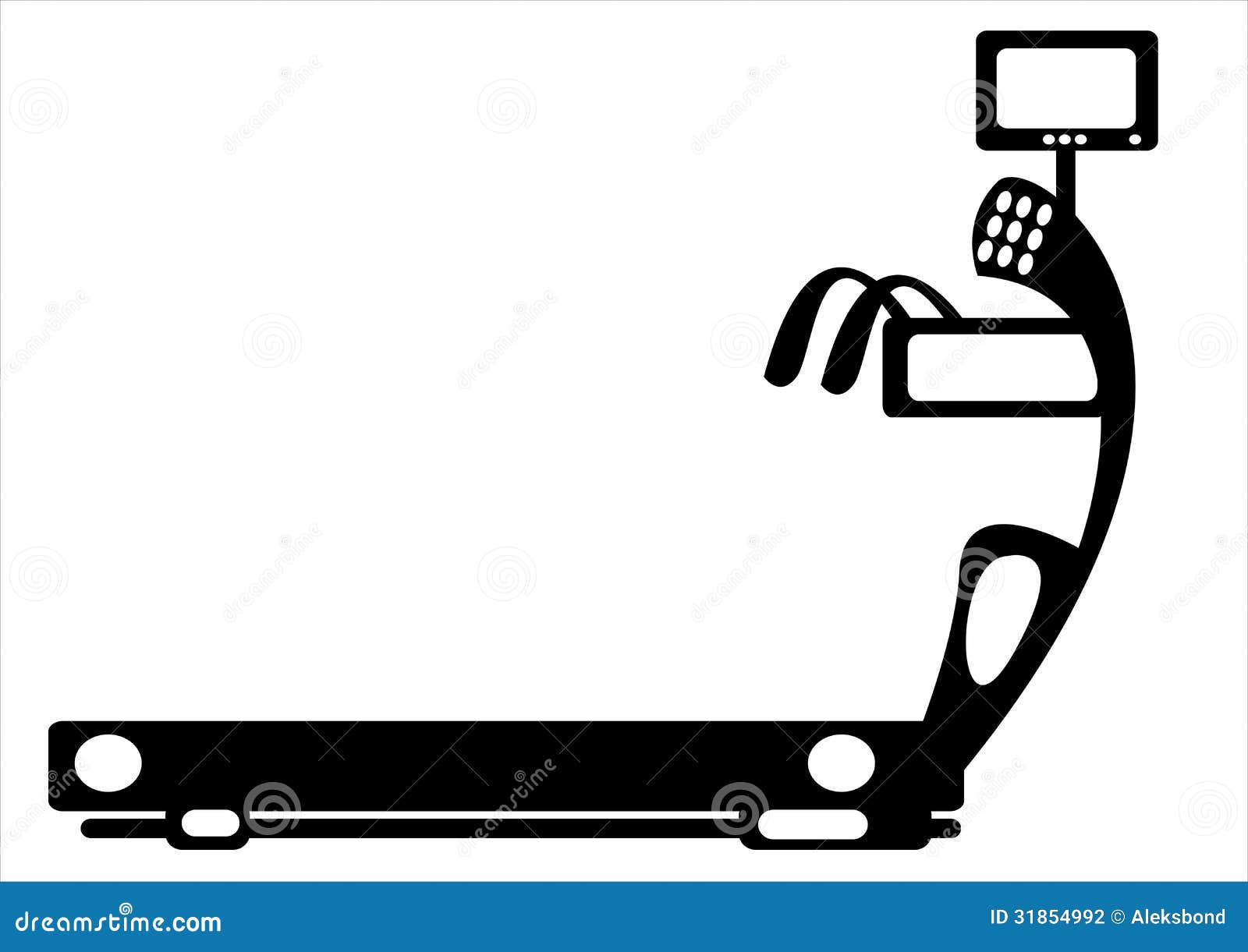 Simulator Running Track on White Stock Vector - Illustration of ...