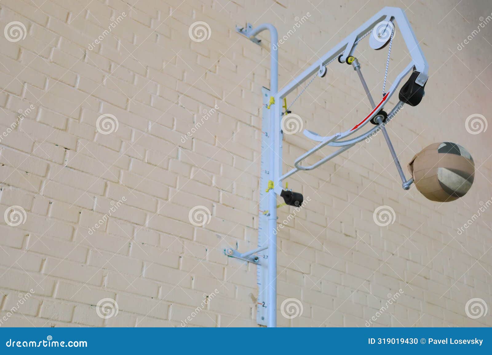 Simulator for Training in Volleyball Attack Hit on Stock Photo - Image ...