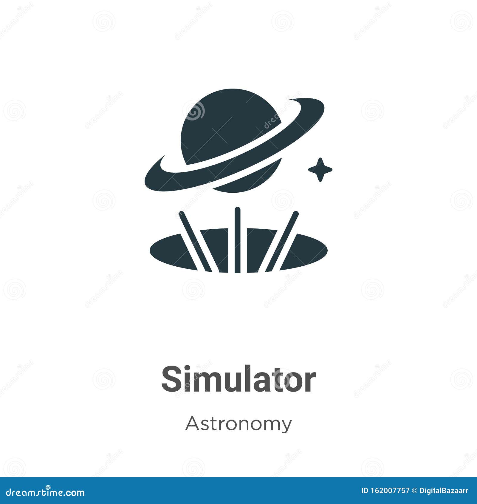 Simulator Vector Icon on White Background. Flat Vector Simulator Icon ...