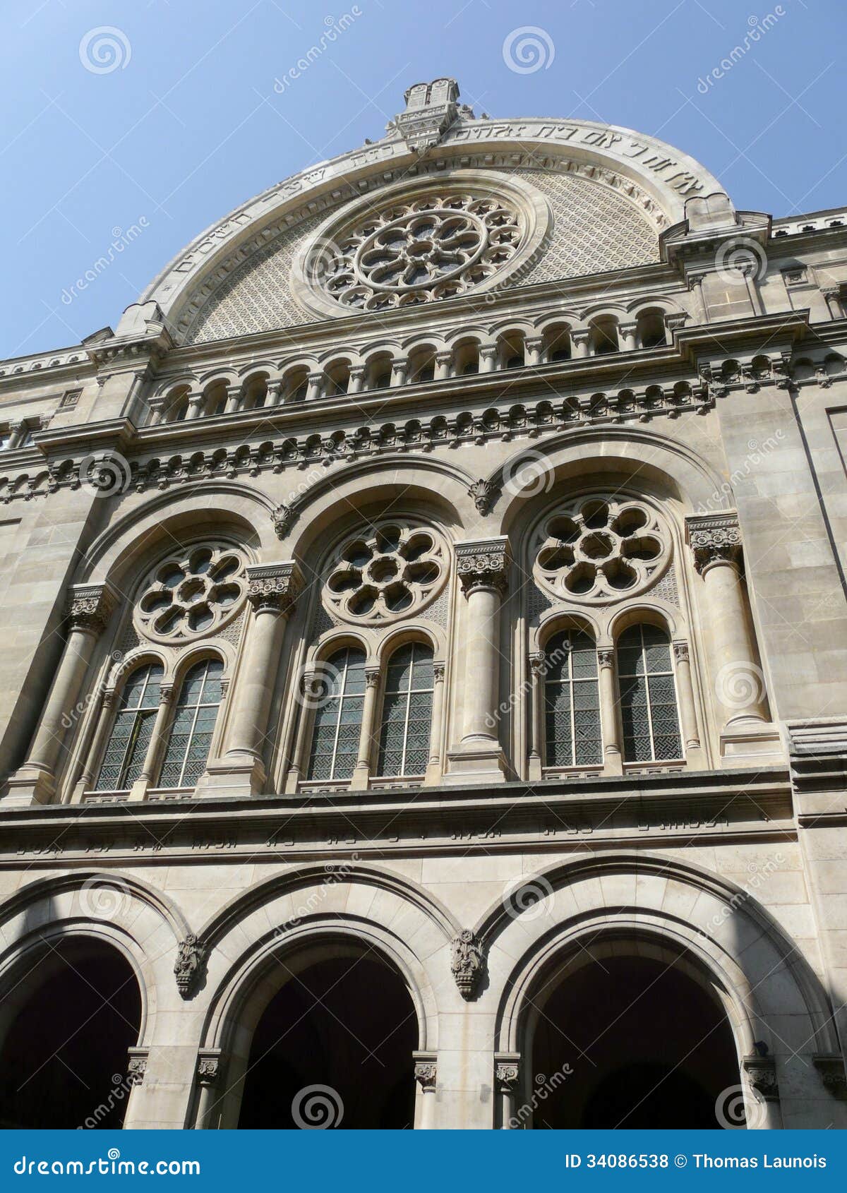 Sinagoga, Paris foto de stock. Imagem de cidade, judeu - 34086538