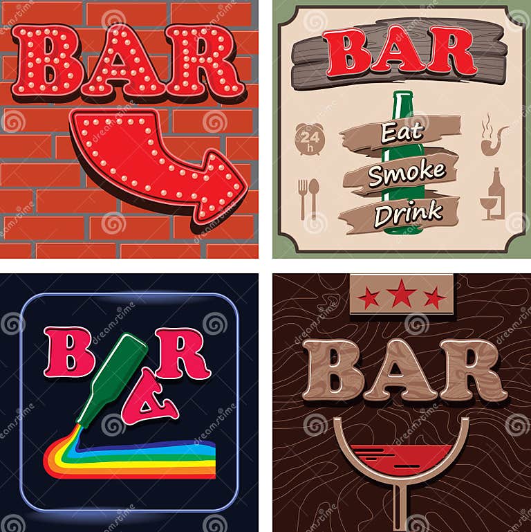 Sinais da barra ilustração do vetor. Ilustração de anuncie - 89713205