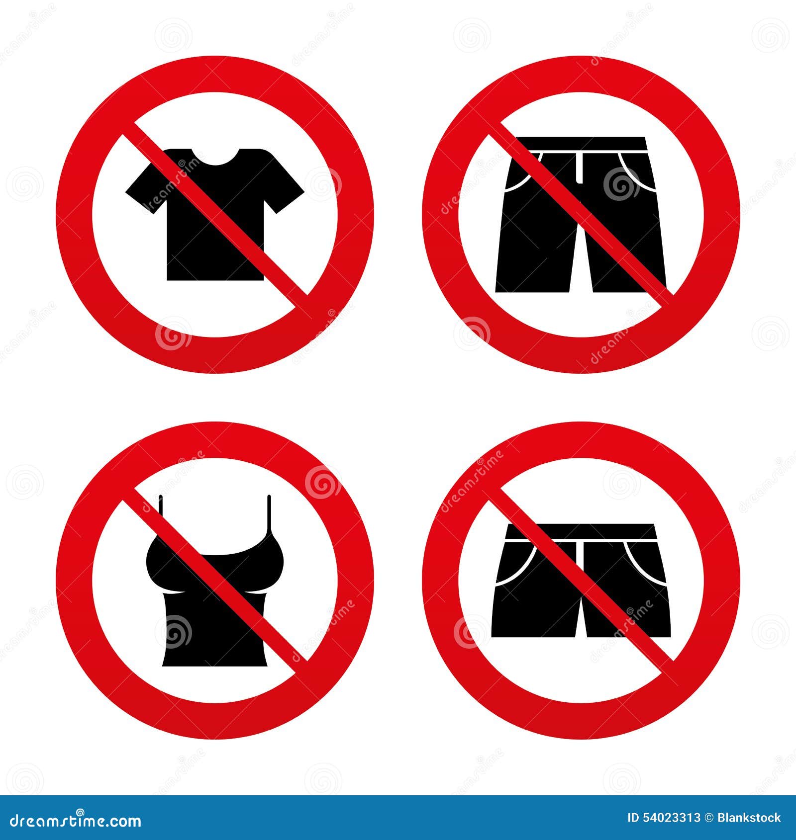 Sinais Da Roupa T-shirt E Calças Com Short Ilustração do Vetor ...