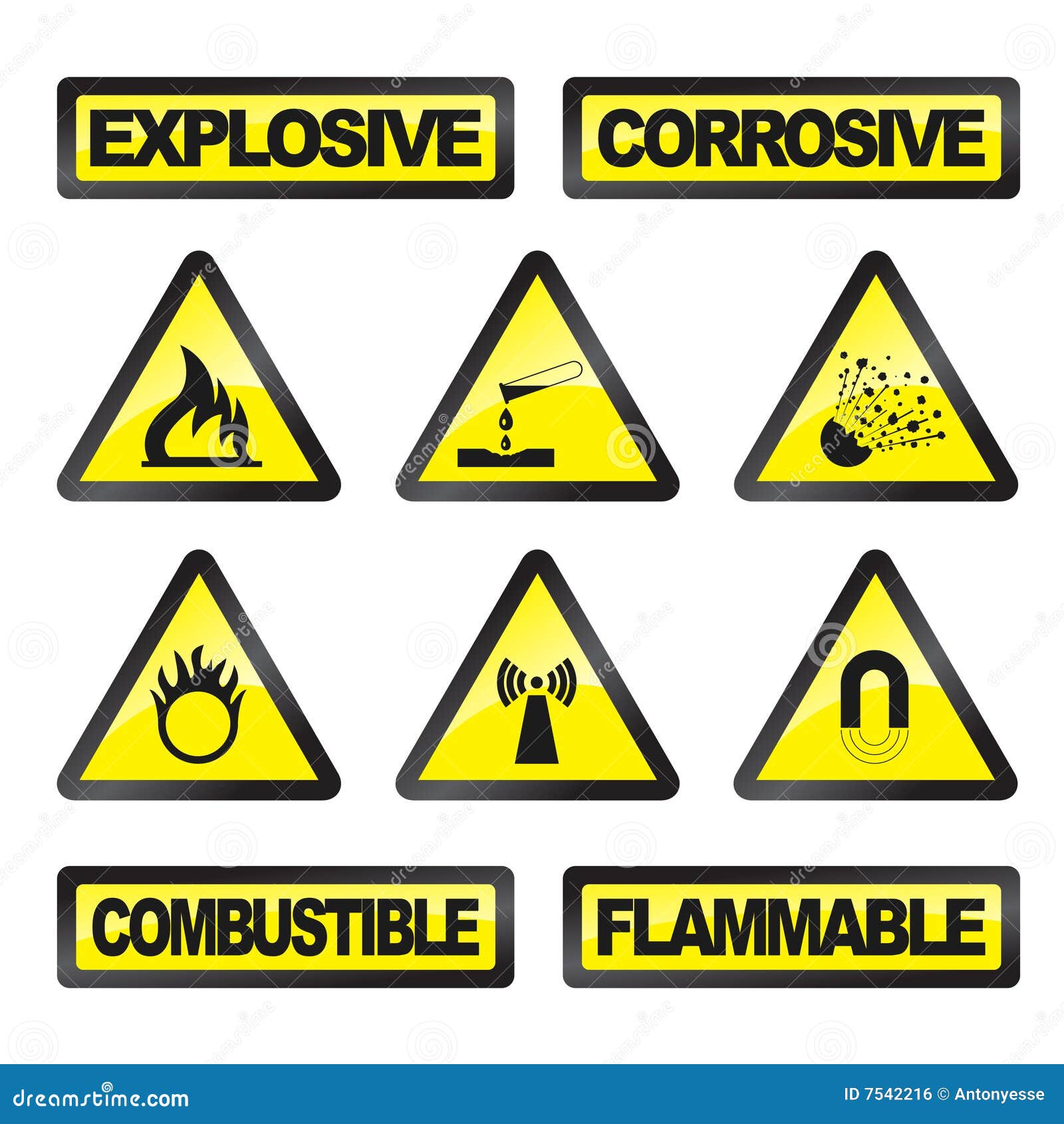 Sinais de perigo ilustração do vetor. Ilustração de epidemia - 7542216