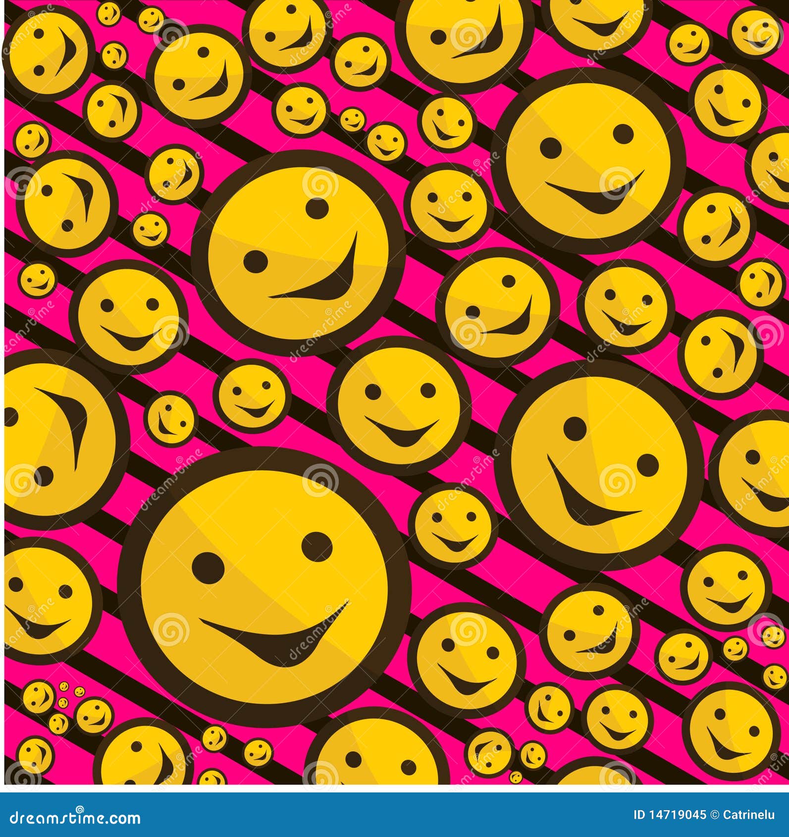 Sinais Do Smiley No Fundo Cor-de-rosa Ilustração do Vetor - Ilustração ...