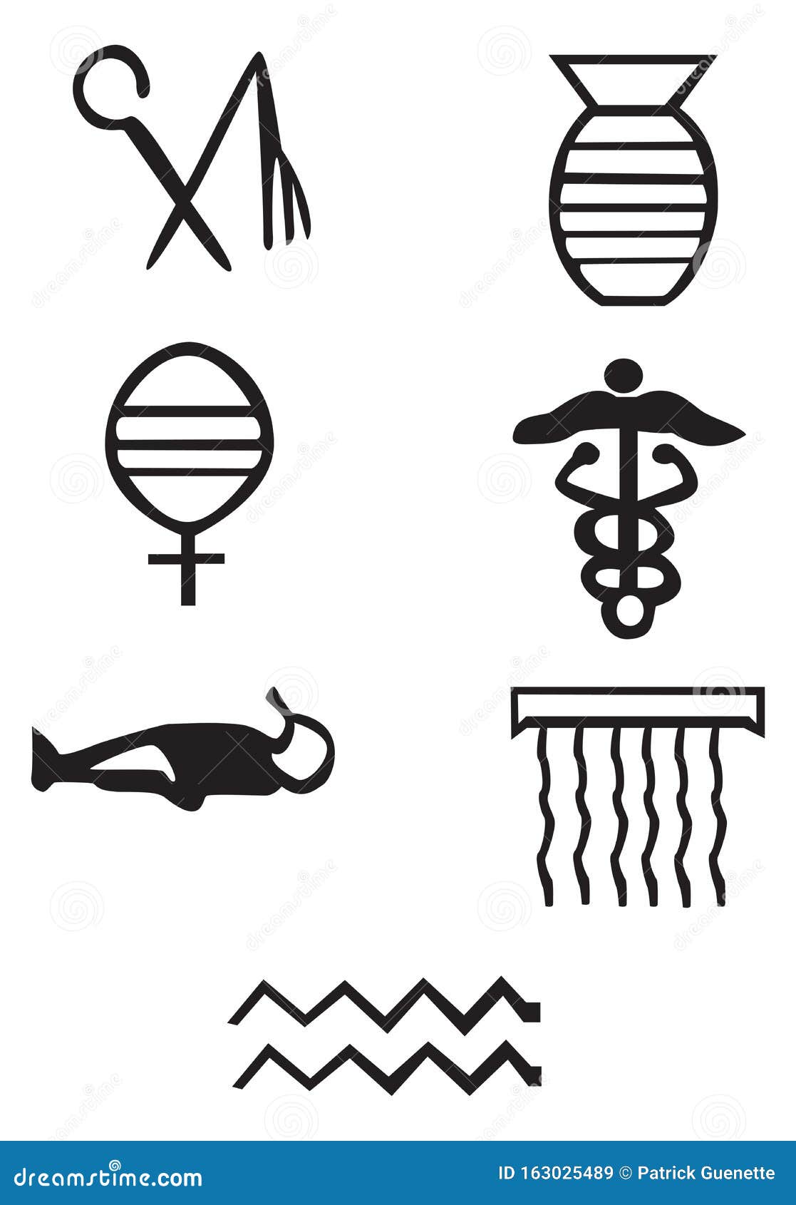 Sinais E Símbolos Gregos - Tatuagem Ilustração do Vetor - Ilustração de ...