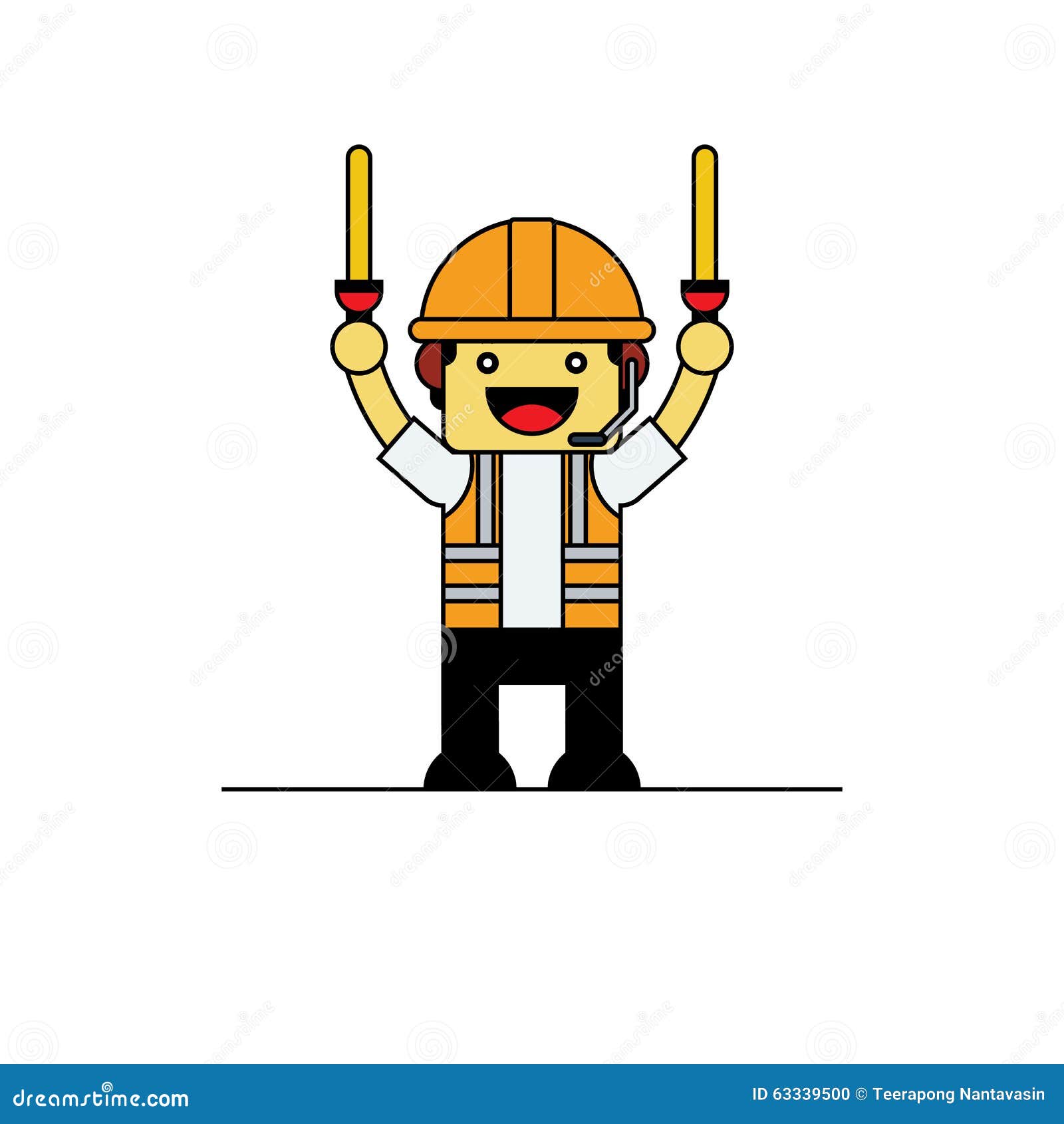 Sinais planos Marshalling ilustração do vetor. Ilustração de fundo ...