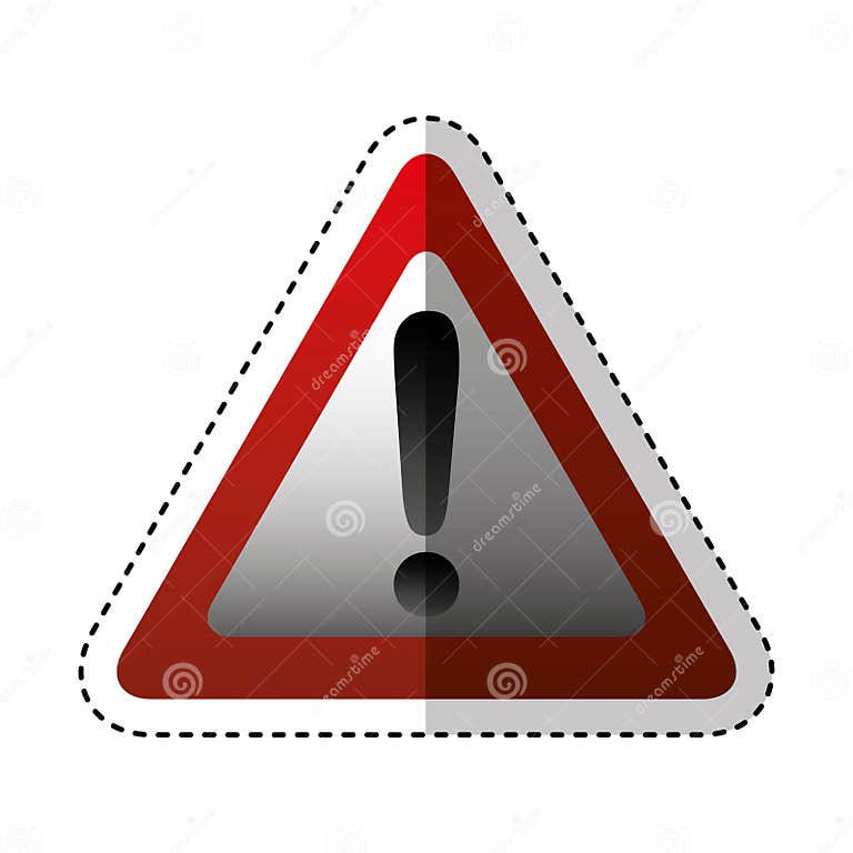 Sinal alerta ícone isolado ilustração stock. Ilustração de isolado ...