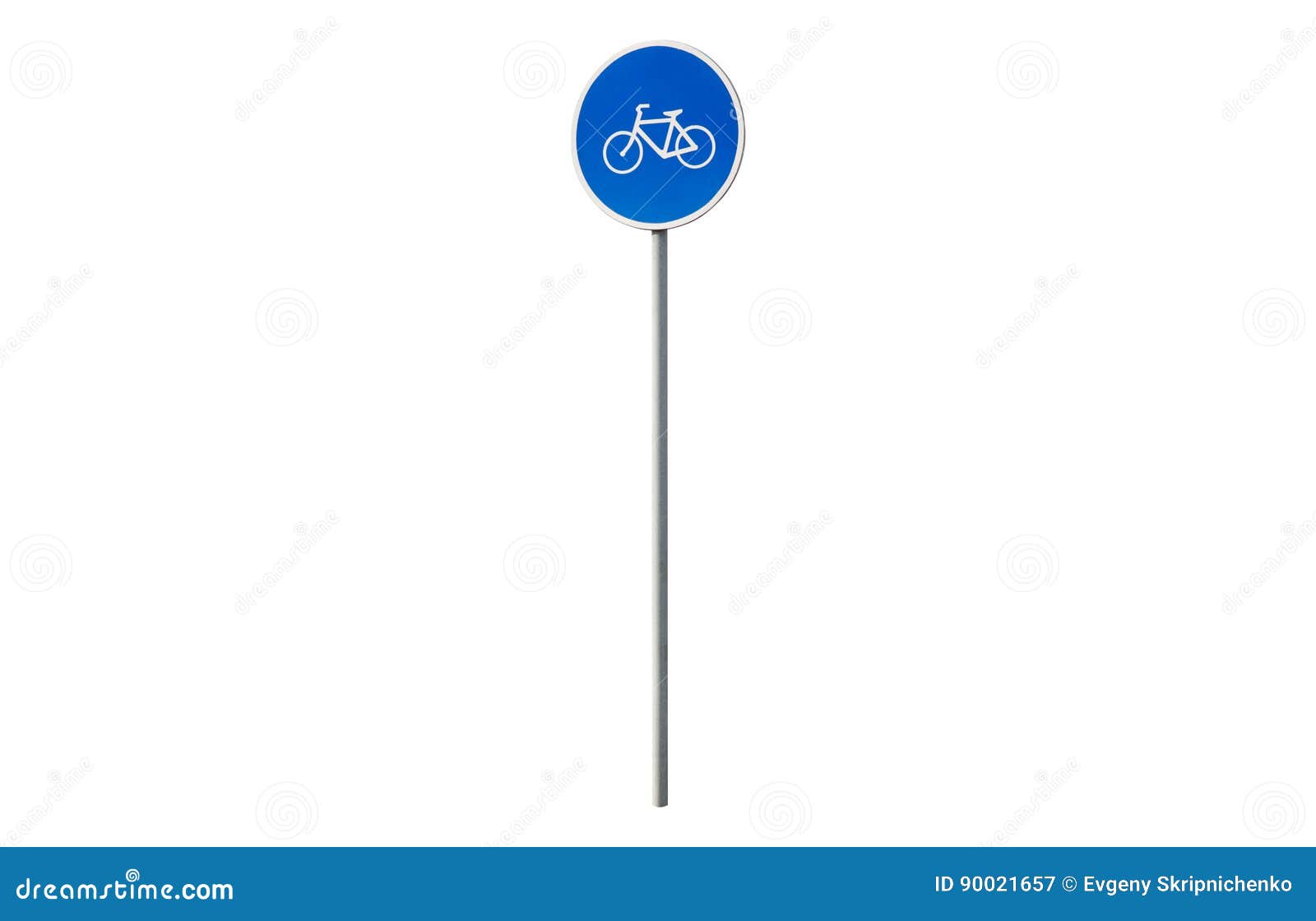 Sinal Azul Do Movimento Da Bicicleta Imagem de Stock - Imagem de ...