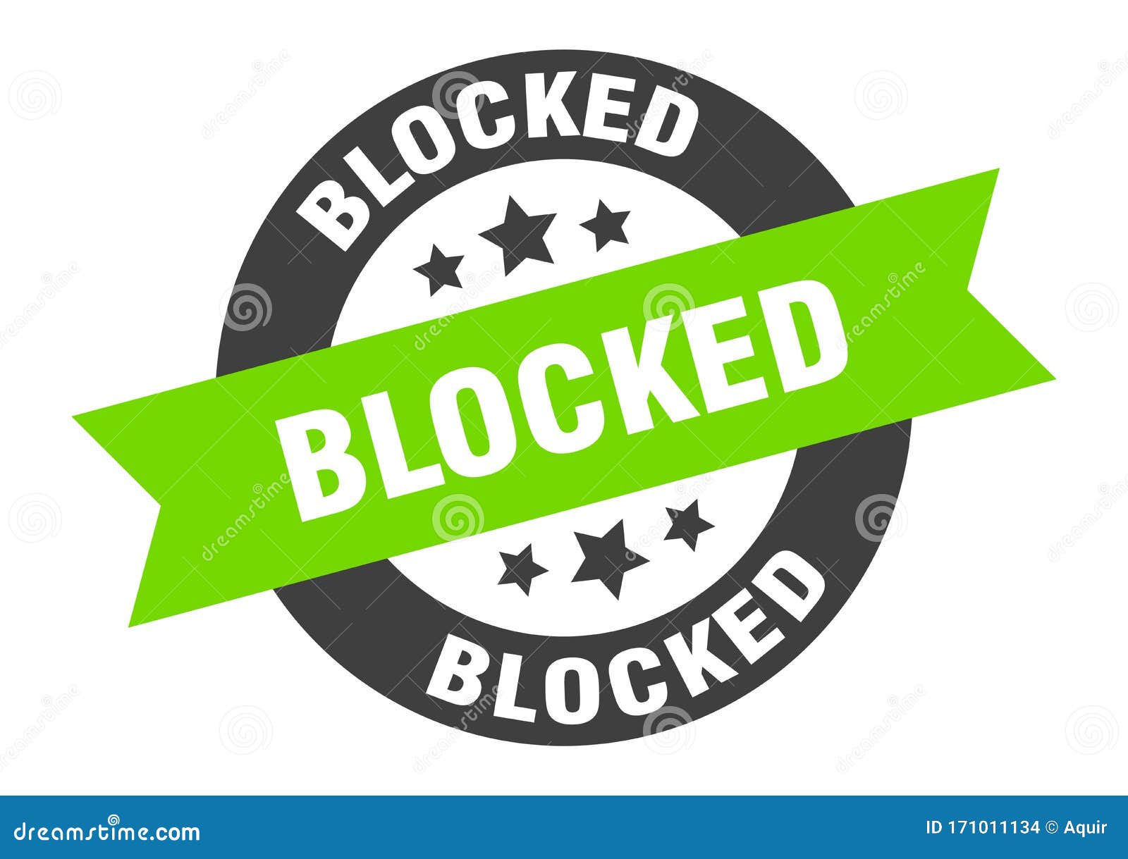 Sinal Bloqueado Adesivo Circular Bloqueado Bloqueado Ilustração do ...