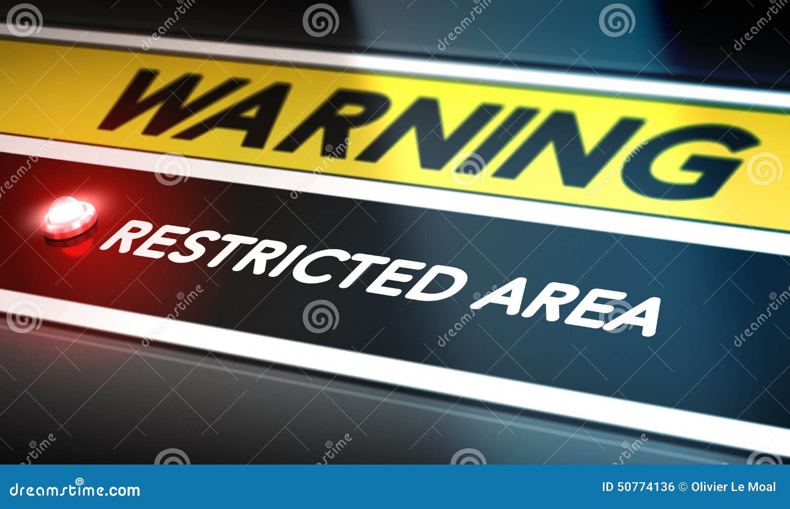 Sinal da área interditado ilustração stock. Ilustração de fundo - 50774136