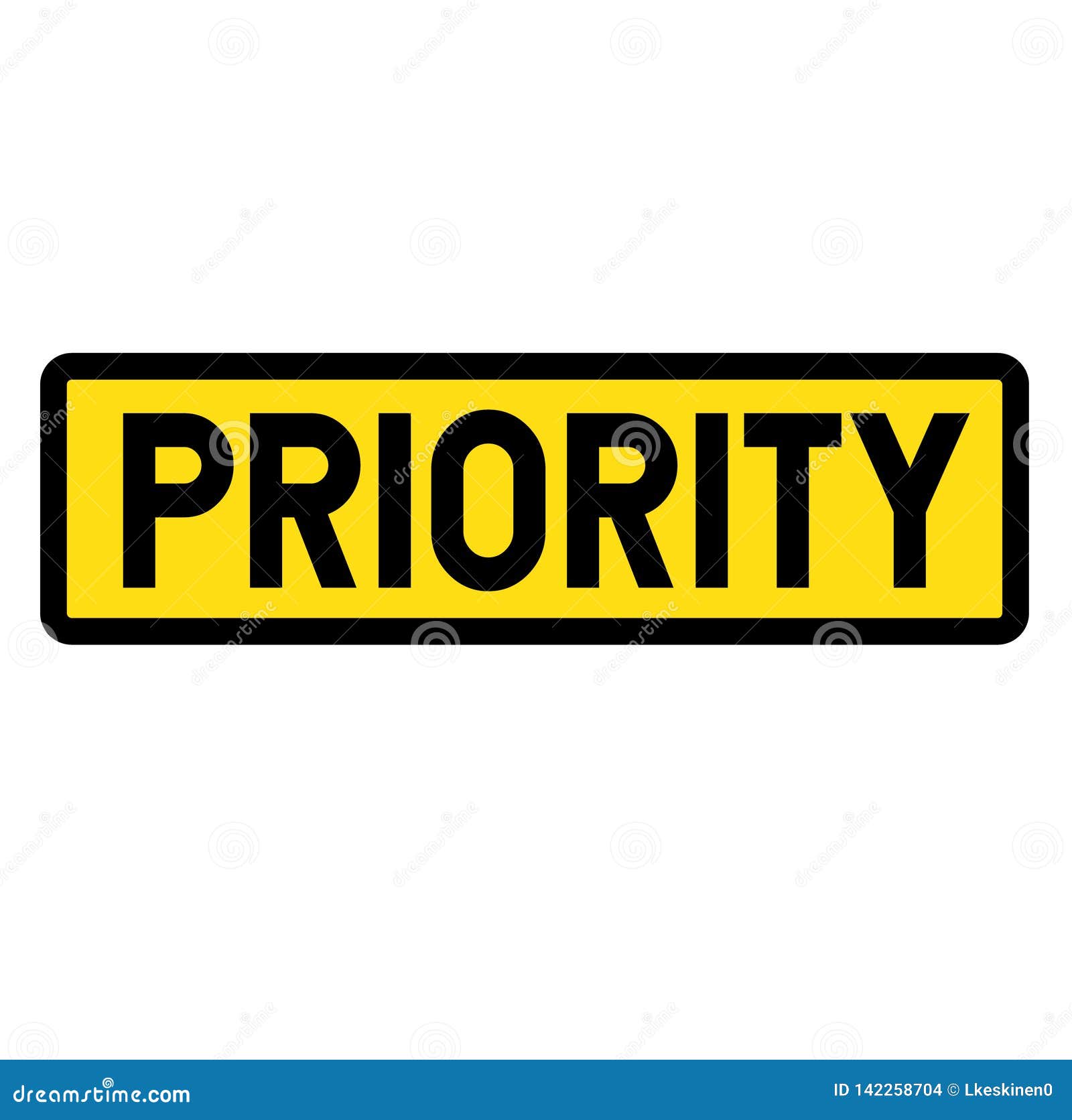 Sinal da prioridade ilustração do vetor. Ilustração de urgência - 142258704