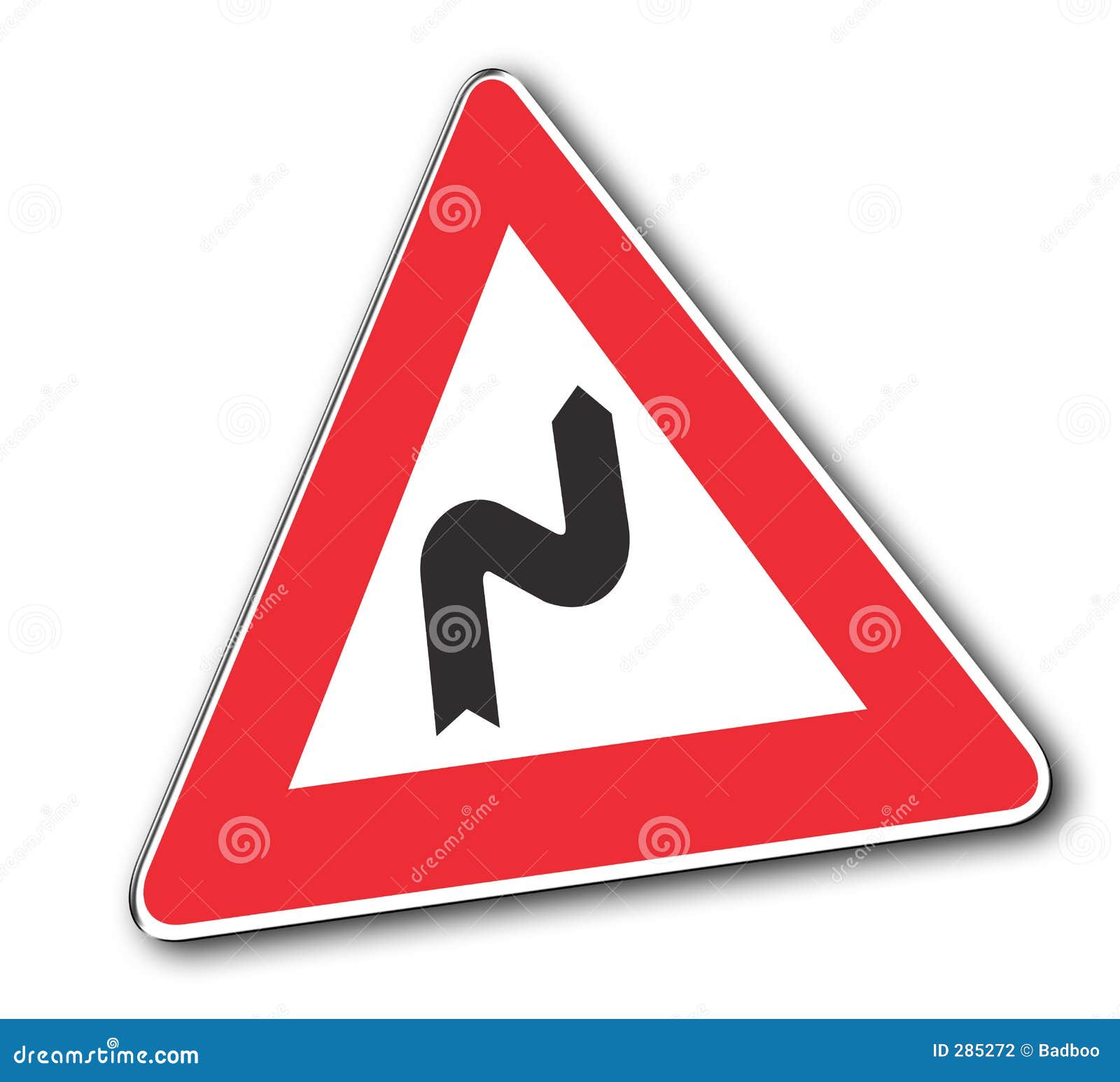 Sinal das curvas foto de stock. Imagem de objeto, alerta - 285272