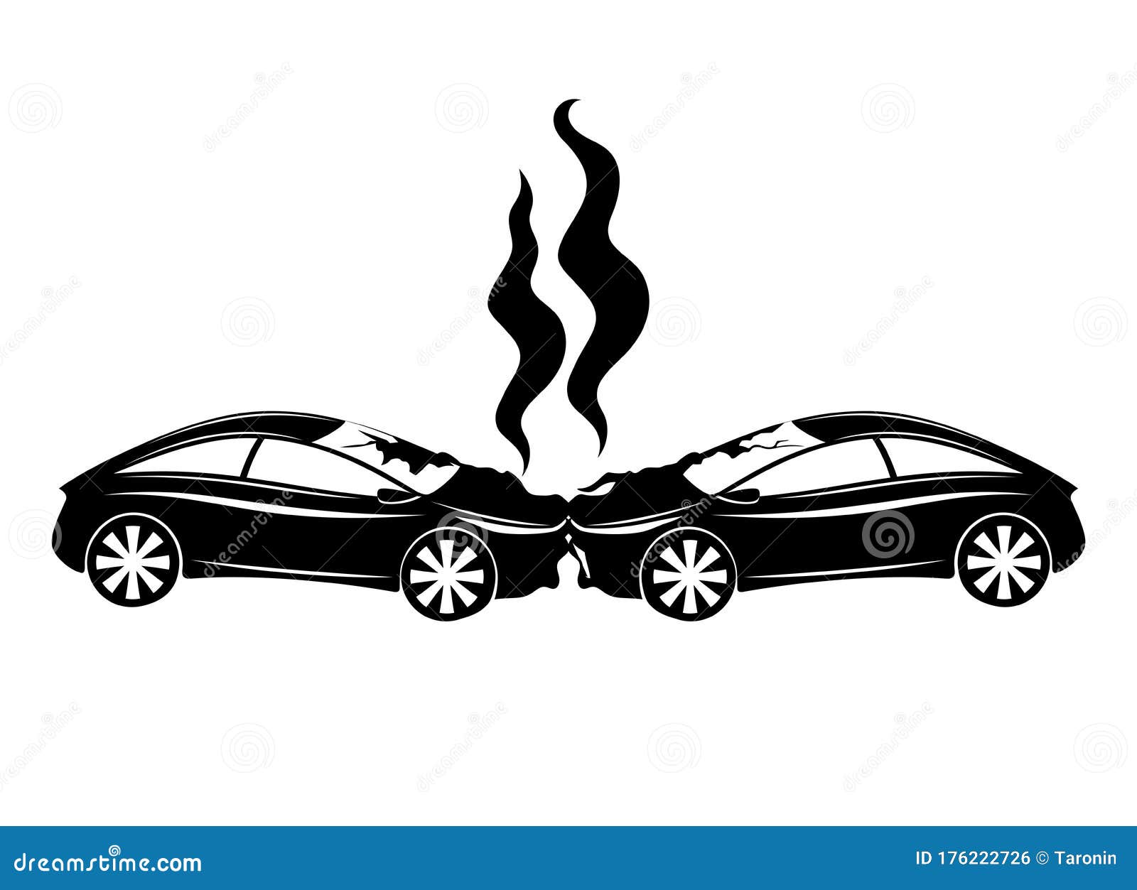 Sinal De Acidente De Carro. Ilustração do Vetor - Ilustração de carro ...