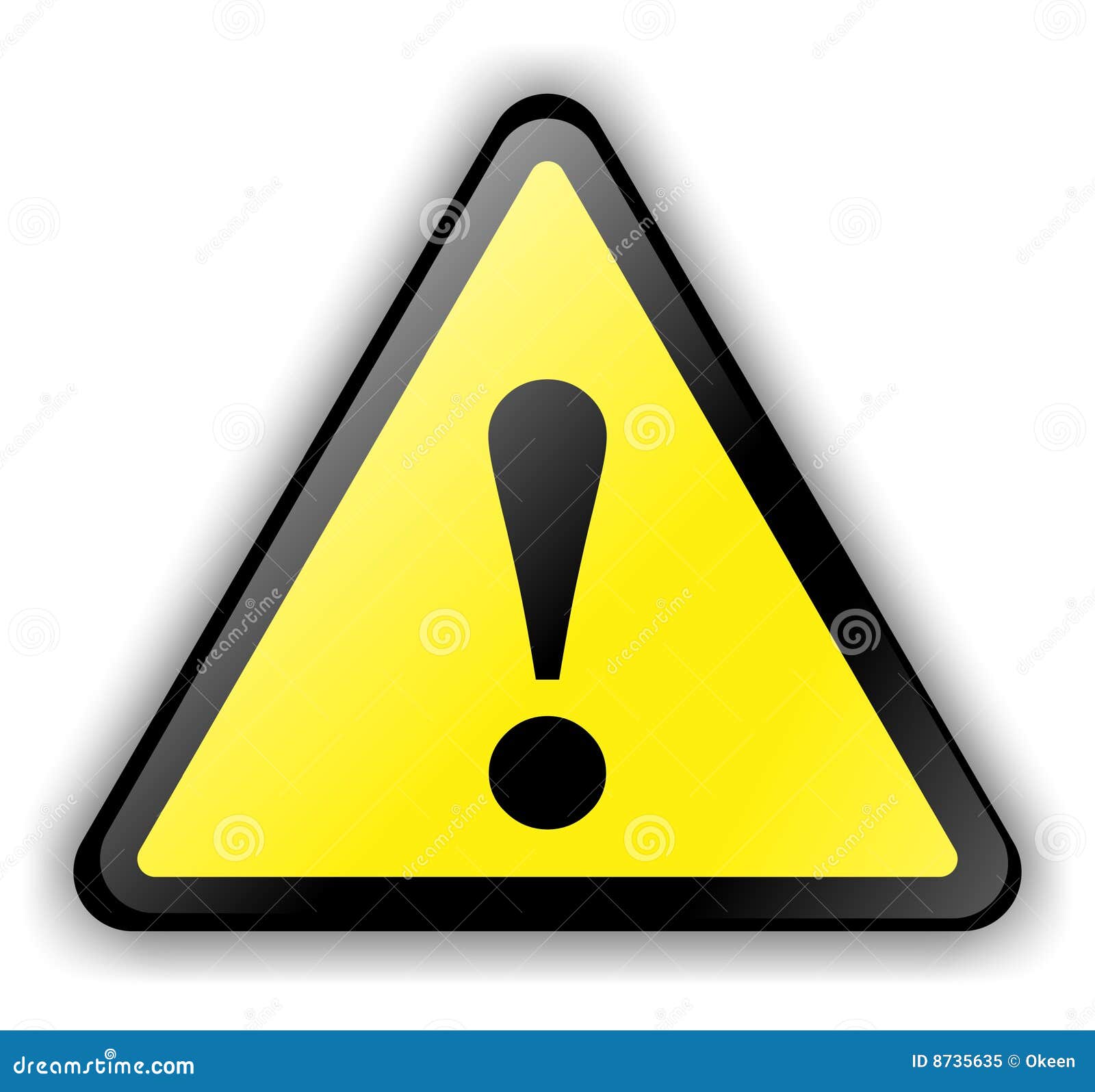 Sinal de aviso ilustração stock. Ilustração de amarelo - 8735635