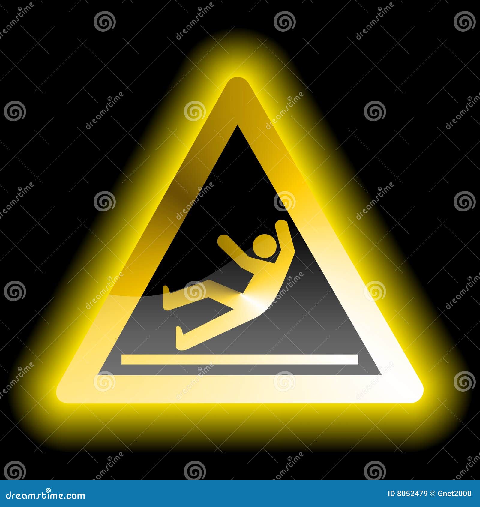 Sinal de aviso - acidente ilustração stock. Ilustração de trauma - 8052479