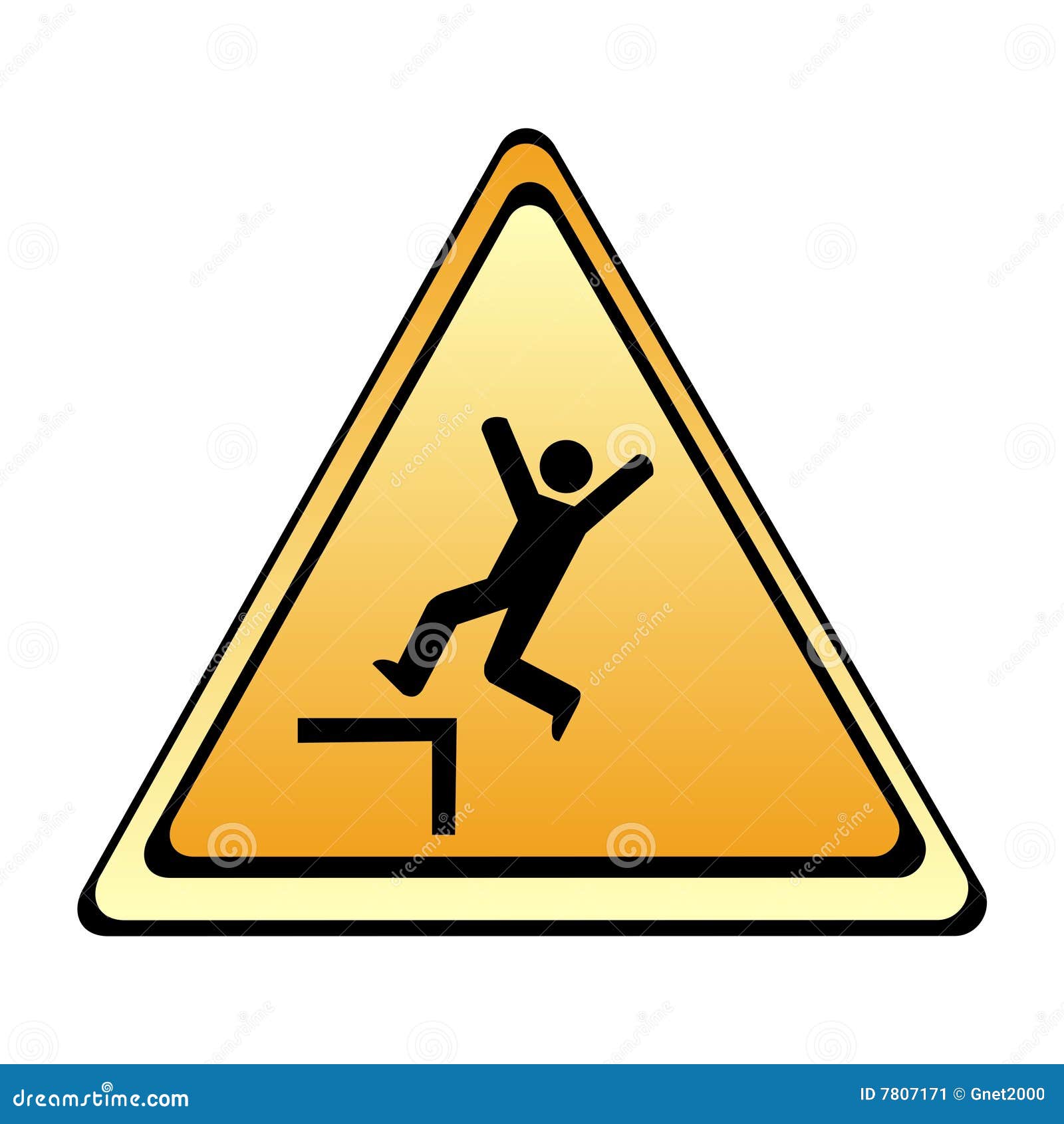 Sinal de aviso do acidente ilustração stock. Ilustração de figura - 7807171