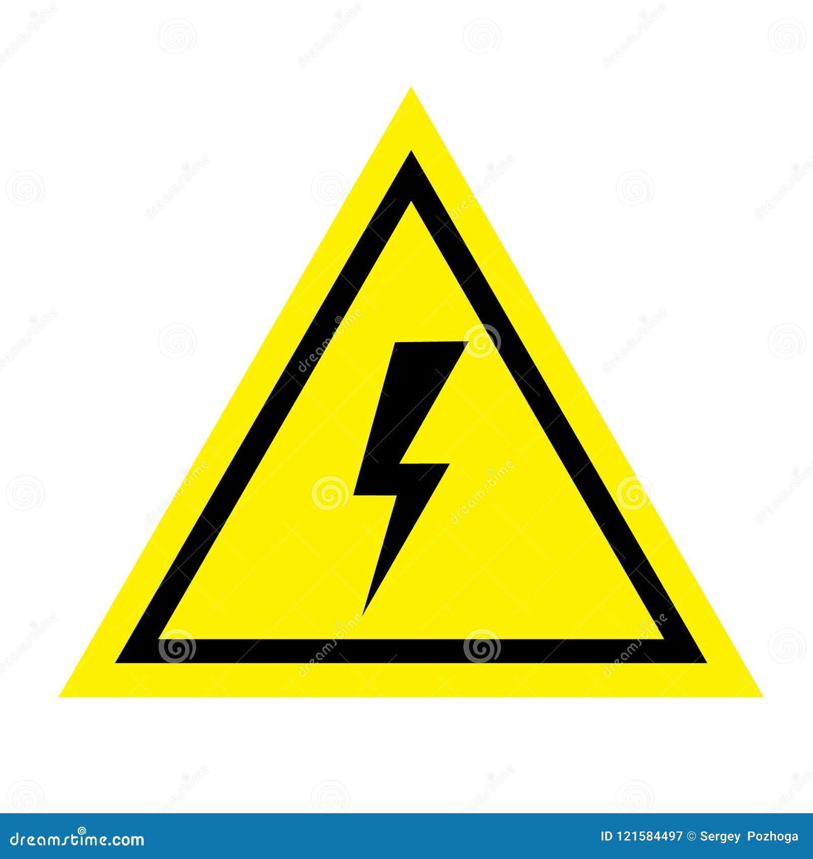 Sinal De Aviso Do Perigo Eletricidade Ilustração Stock - Ilustração de ...