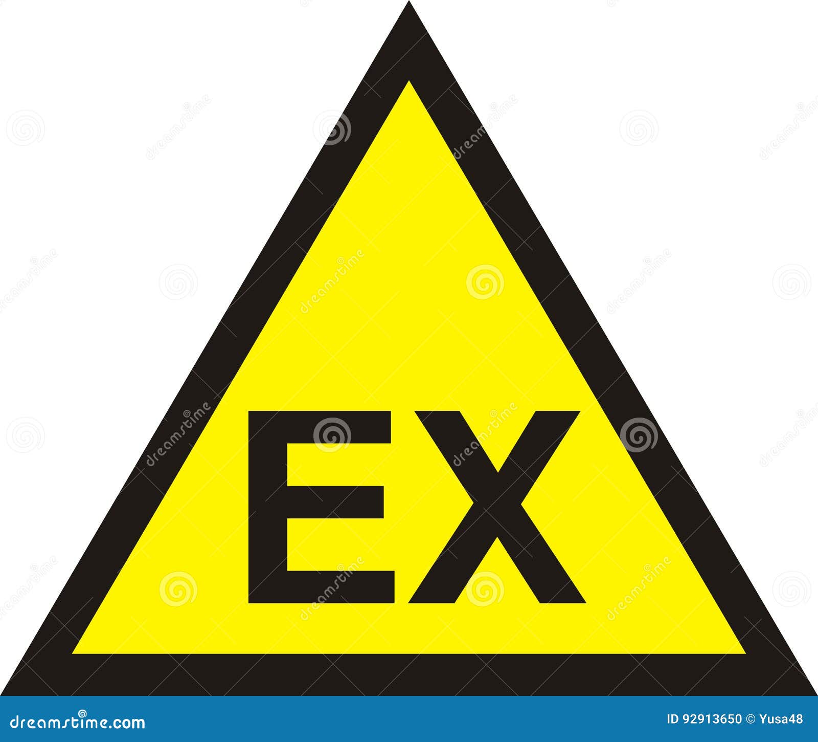 Sinal De Aviso Explosivo Da Zona Da área Da Atmosfera De ATEX ...