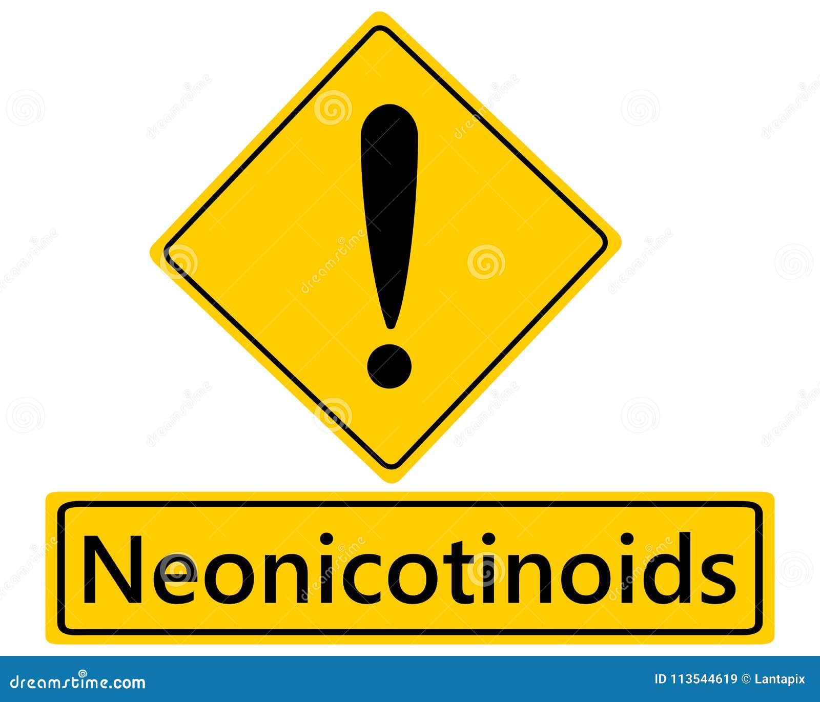 Sinal De Aviso Para Neonics Ilustração do Vetor - Ilustração de ...