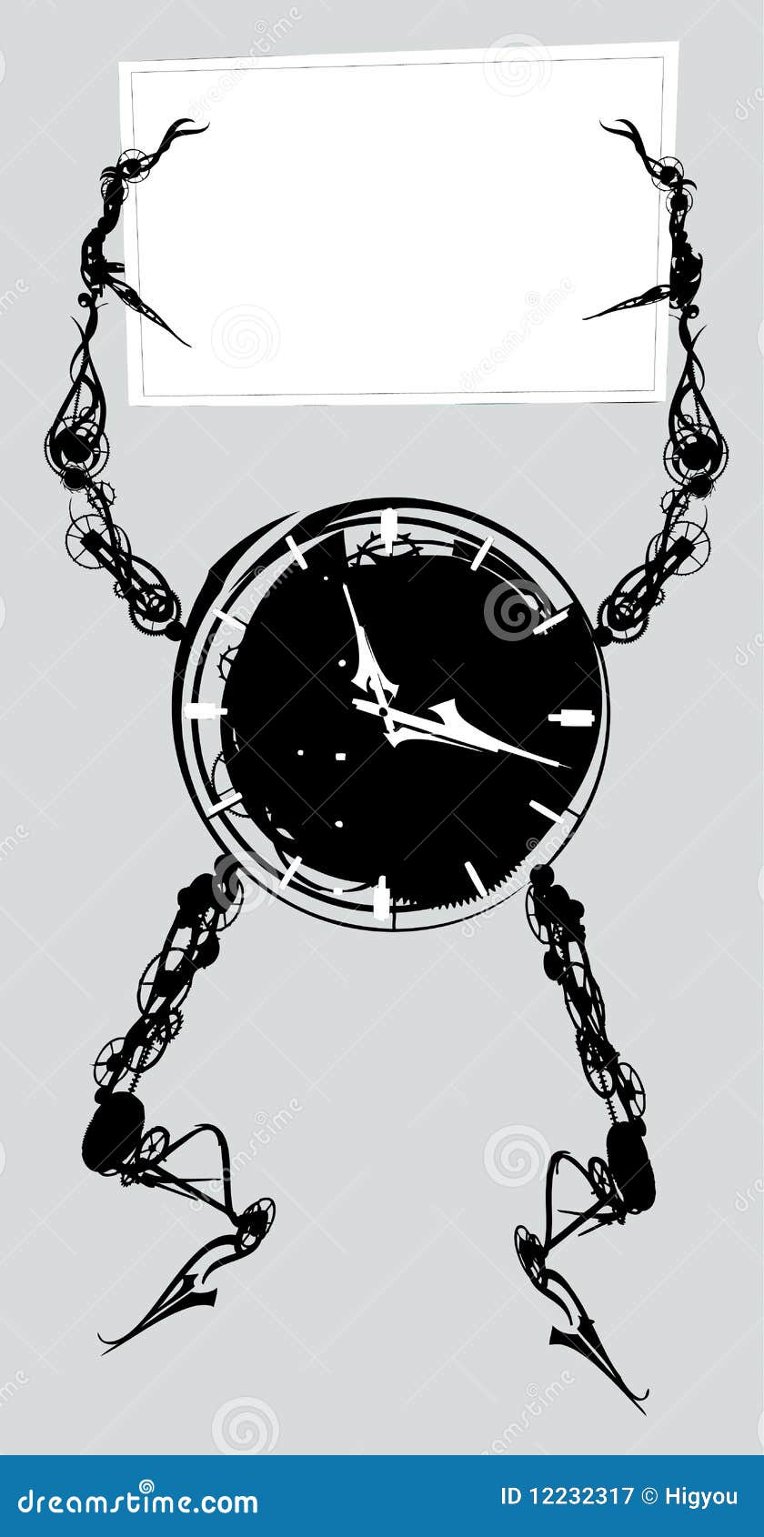 Sinal de Clockman ilustração stock. Ilustração de figura - 12232317