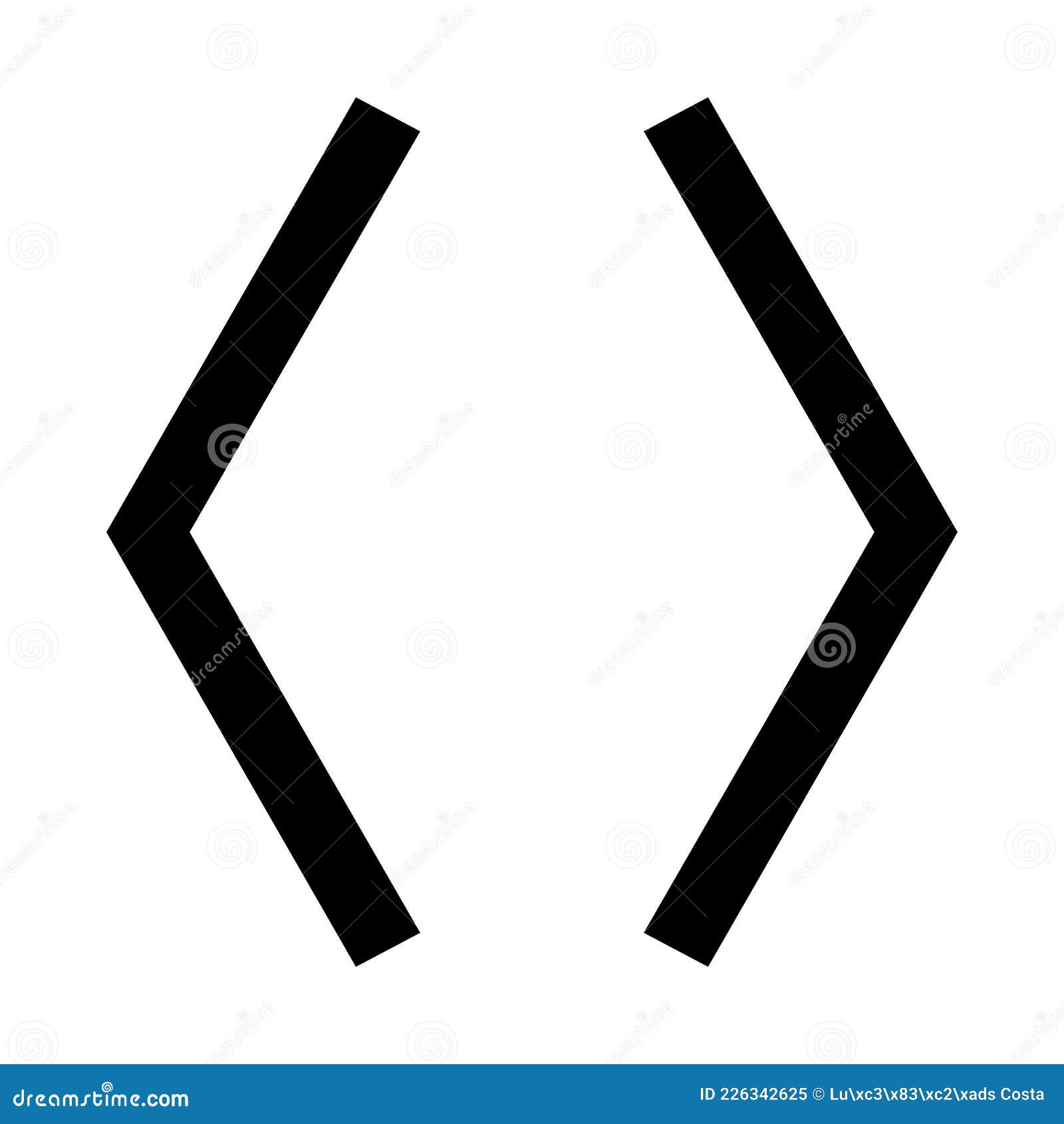 Sinal De Colchetes Angulares Ilustração do Vetor - Ilustração de cintas ...