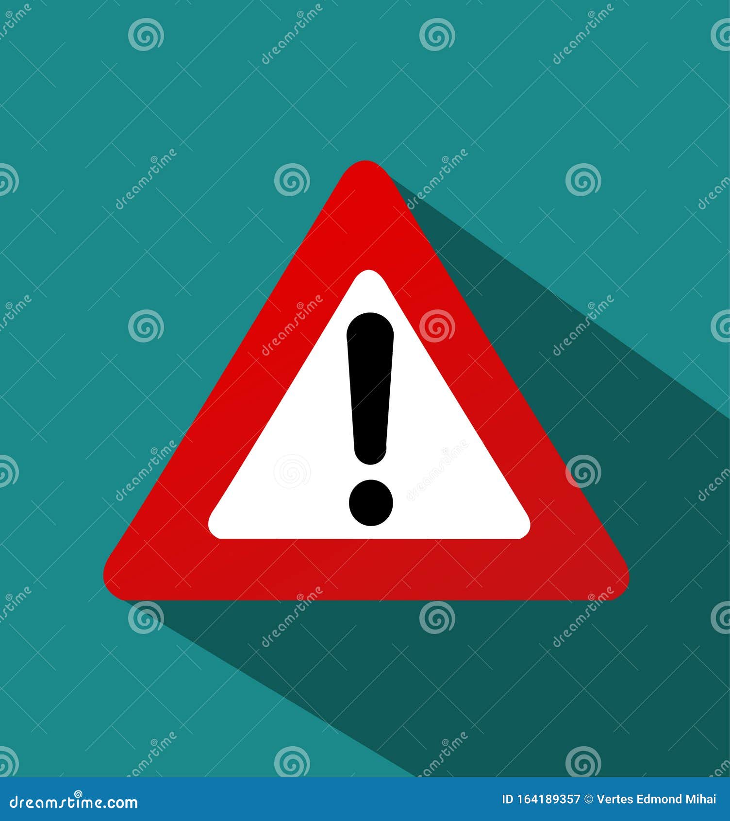 Sinal De Exclamação De Aviso Triangular Ilustração do Vetor ...