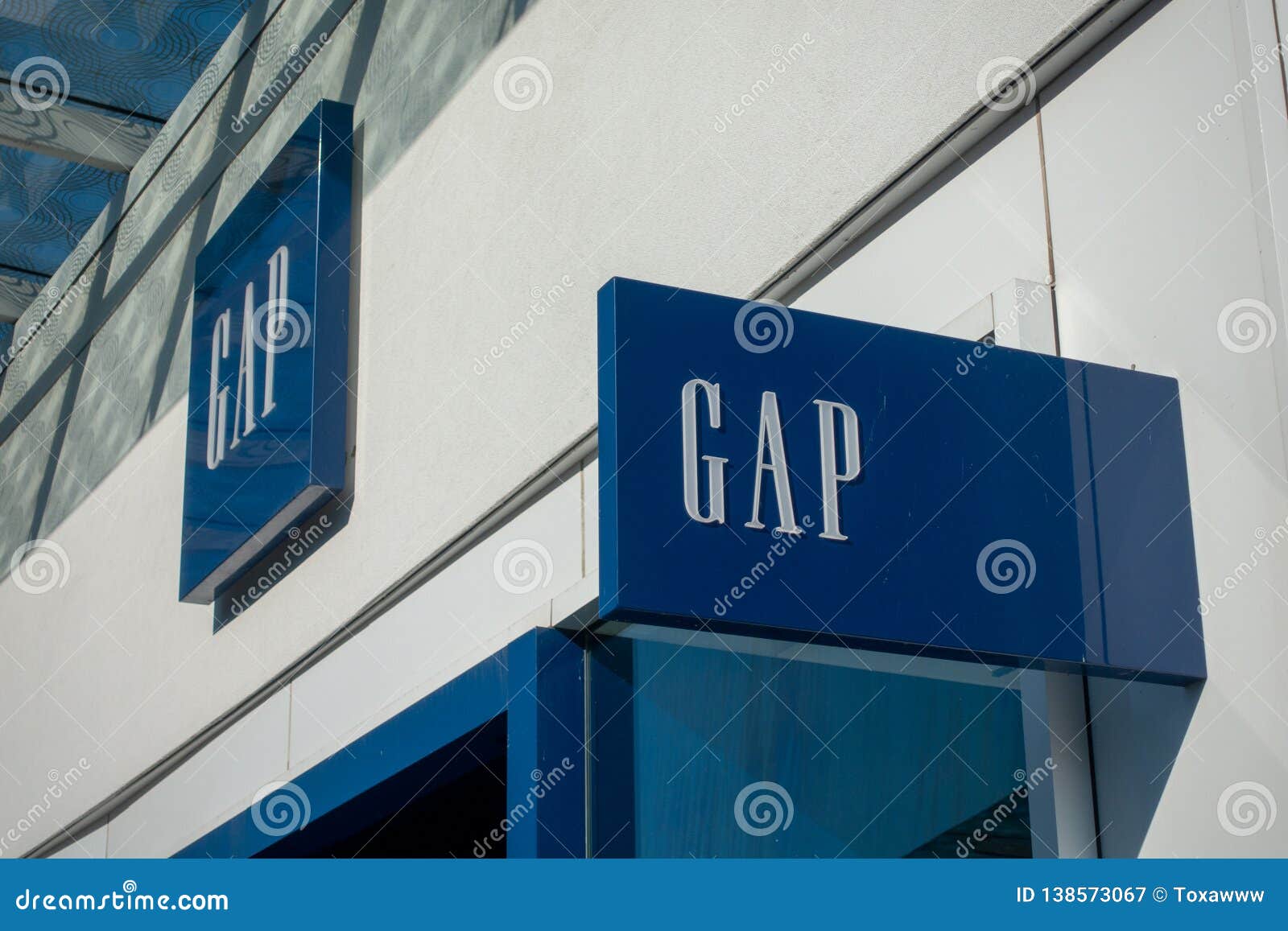 Sinal De GAP Na Loja Do Tipo Fotografia Editorial - Imagem de marketing ...