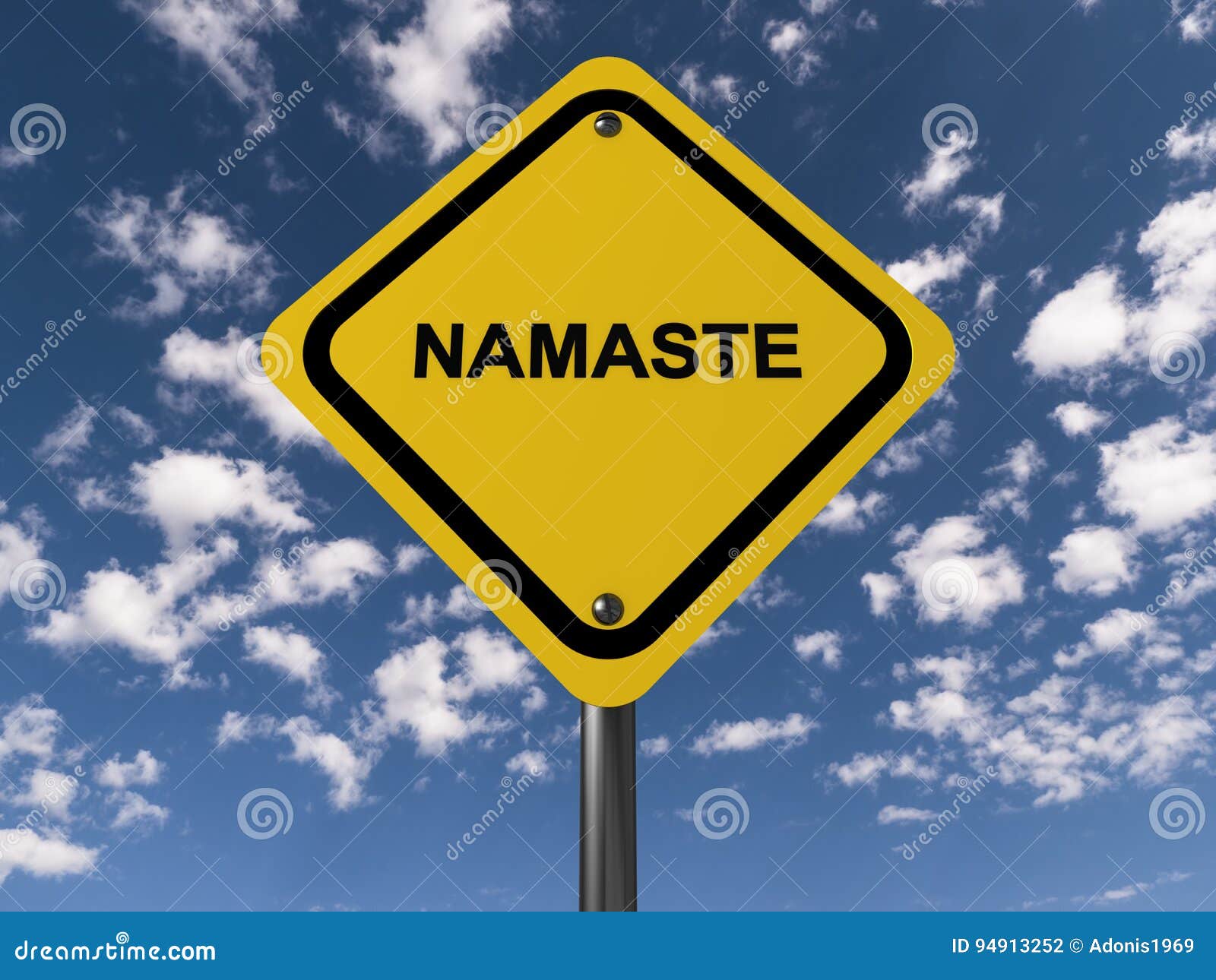 Sinal de Namaste ilustração stock. Ilustração de azul - 94913252