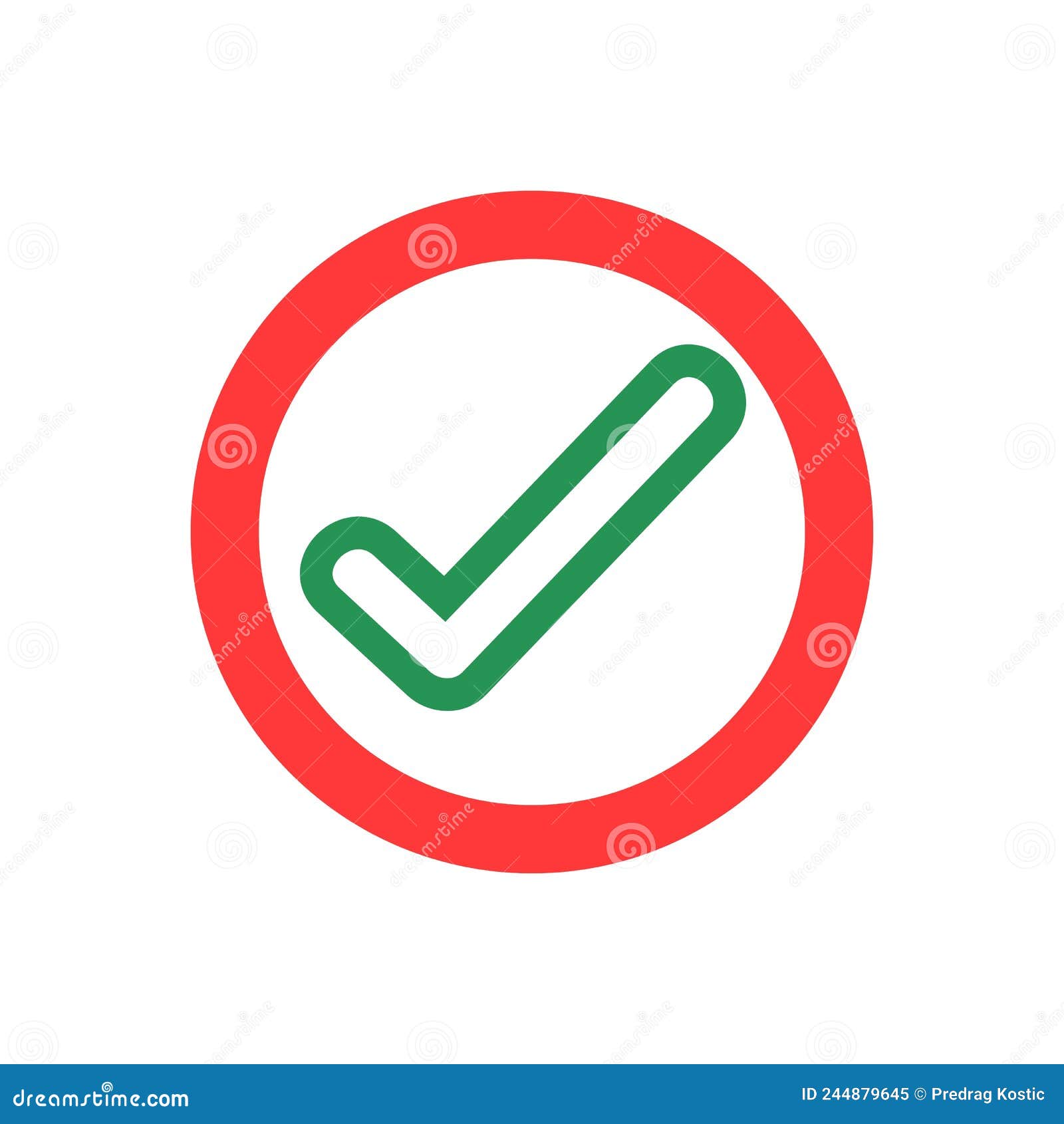 Sinal de ok ilustração stock. Ilustração de logotipo - 244879645