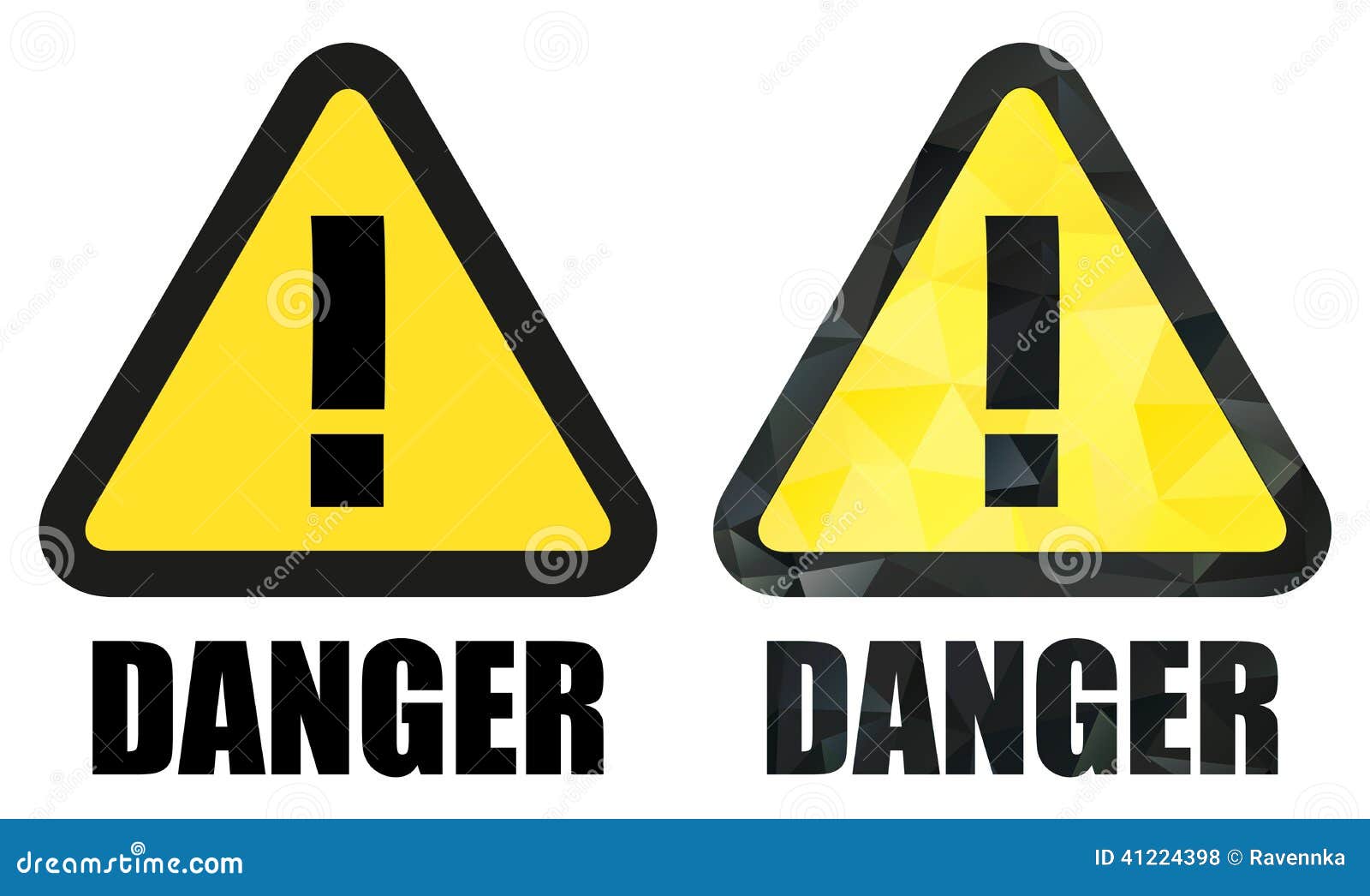 Sinal De Perigo Para O Perigo - Clássico E Mosaico Ilustração do Vetor ...